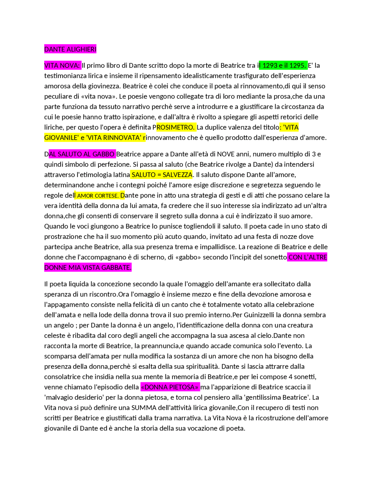 Dante Alighieri Docsity