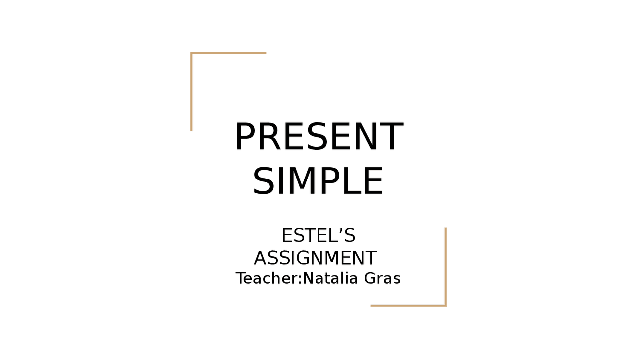 Present Simple Inglés Docsity