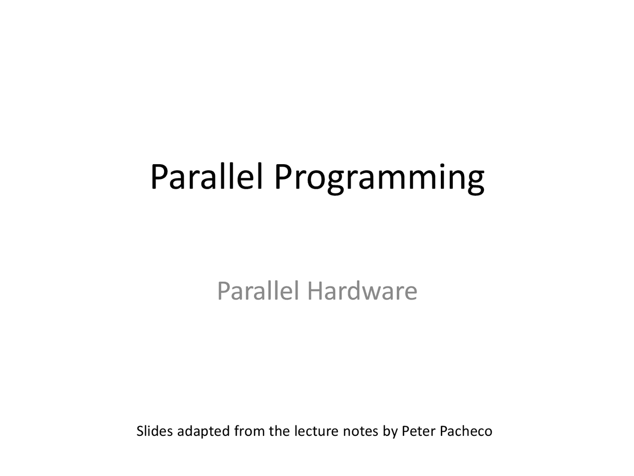 Msbd5009 Lecture 2 Parallel Computing Docsity