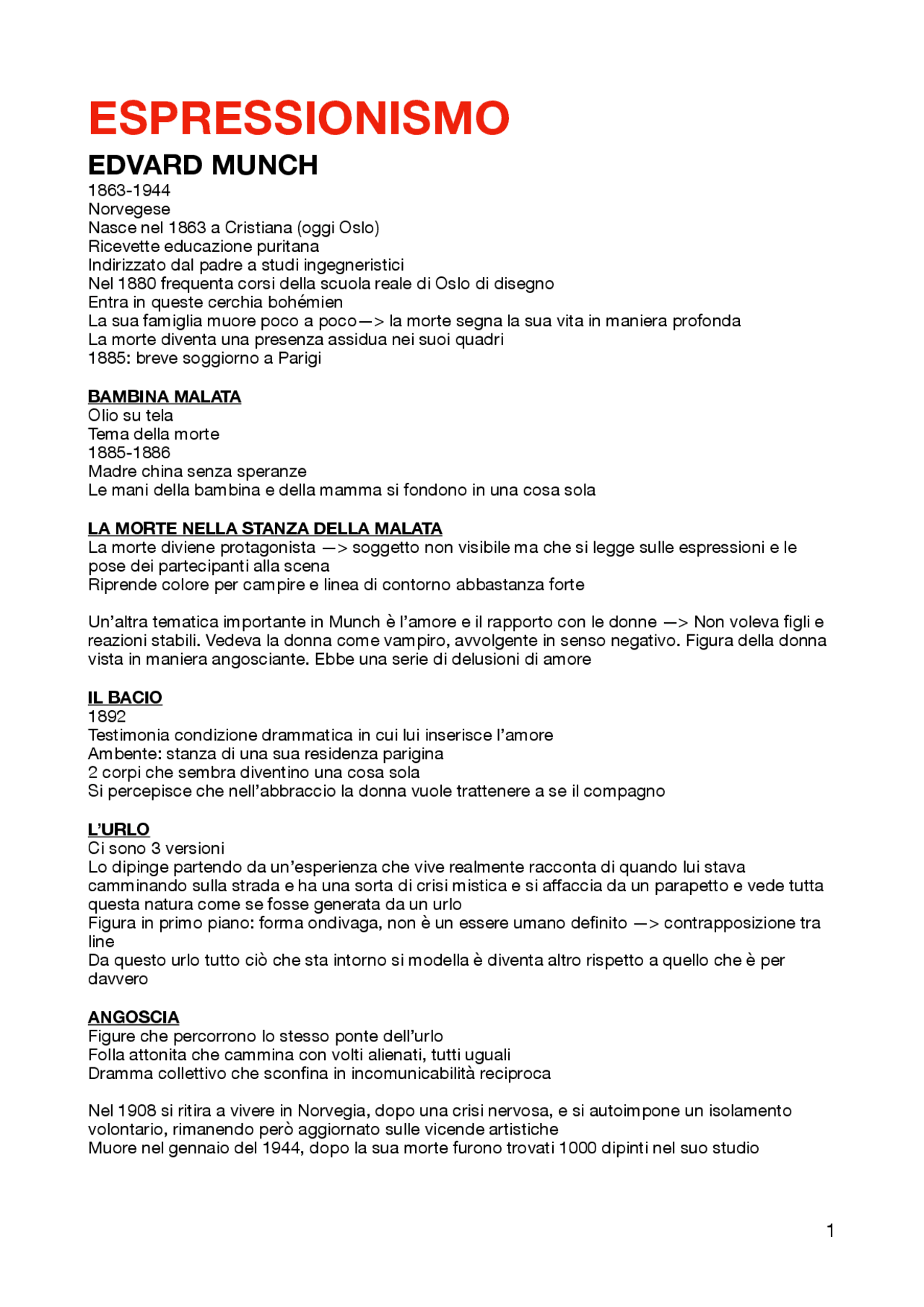 Espressionismo Tedesco Docsity