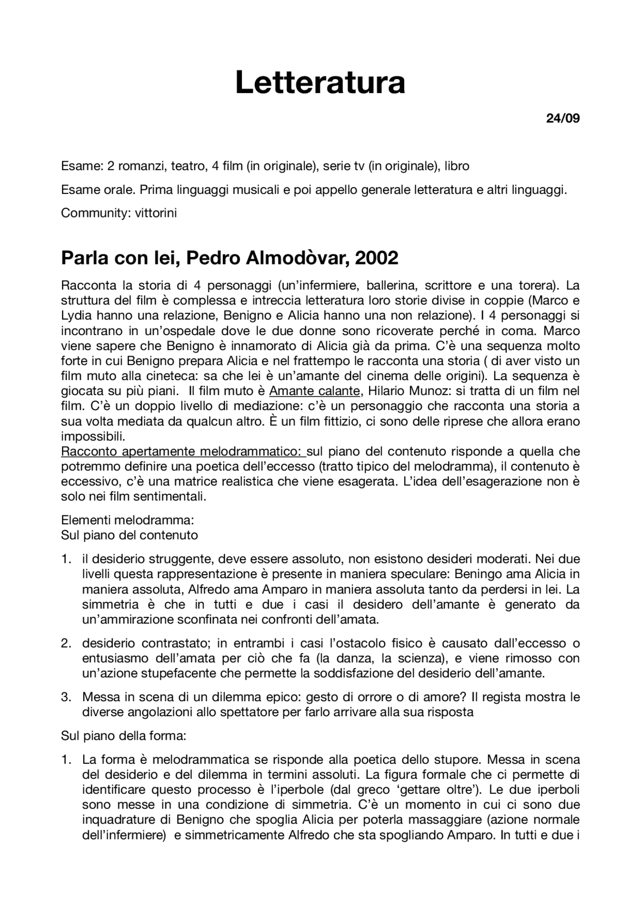 Appunti Letterature Comparate Vittorini Docsity