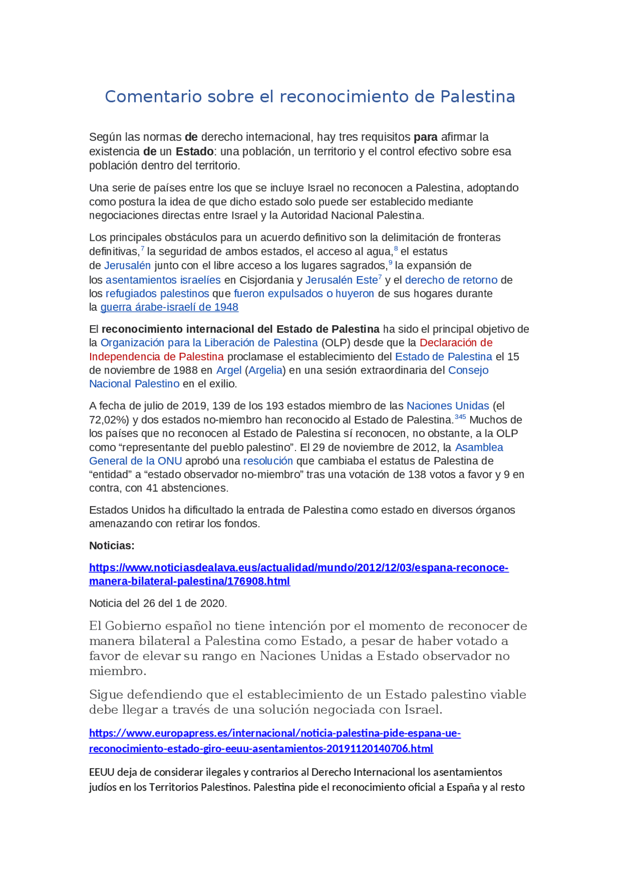 Practica textos internacional - Docsity