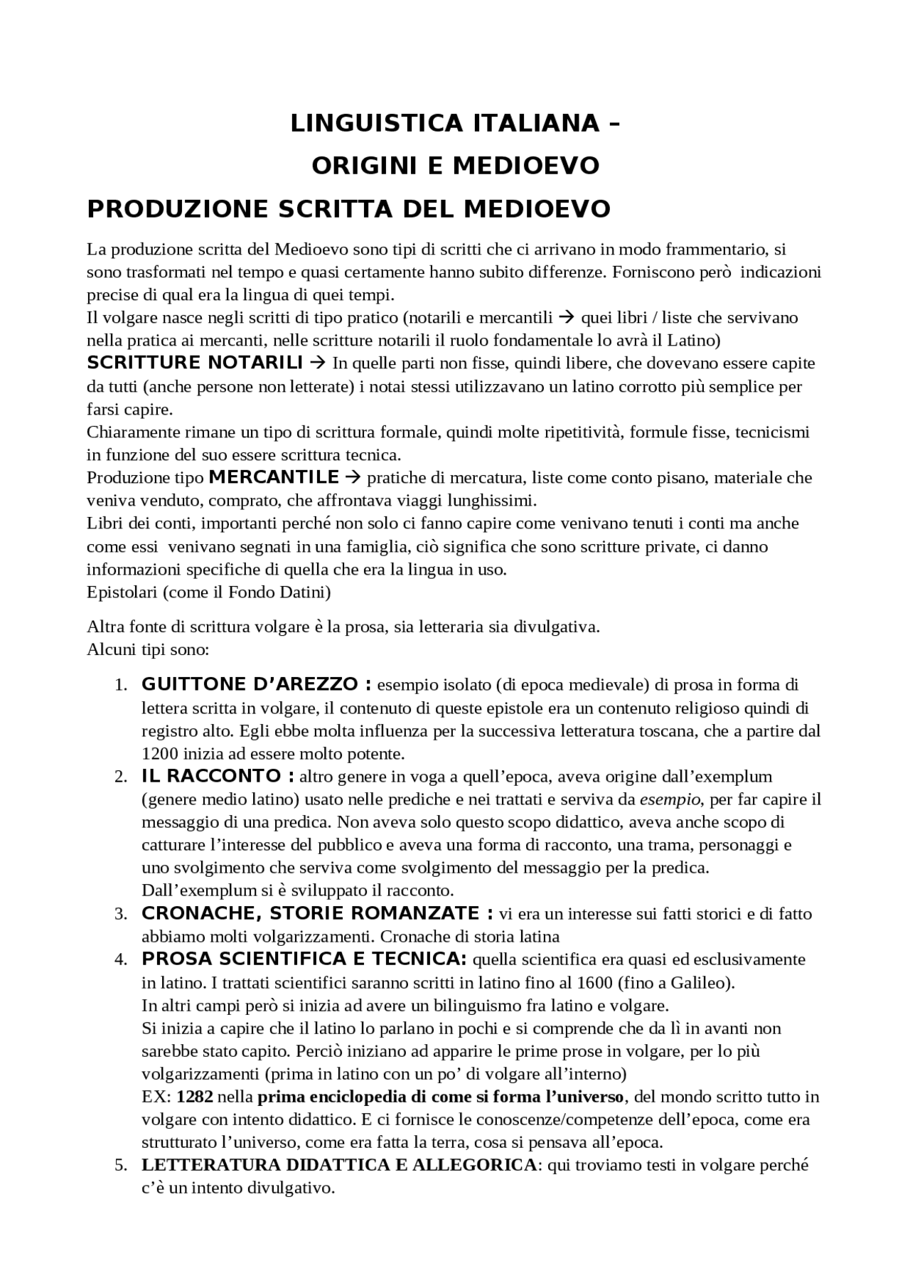 LE TRE CORONE - LINGUISTICA ITALIANA - Docsity