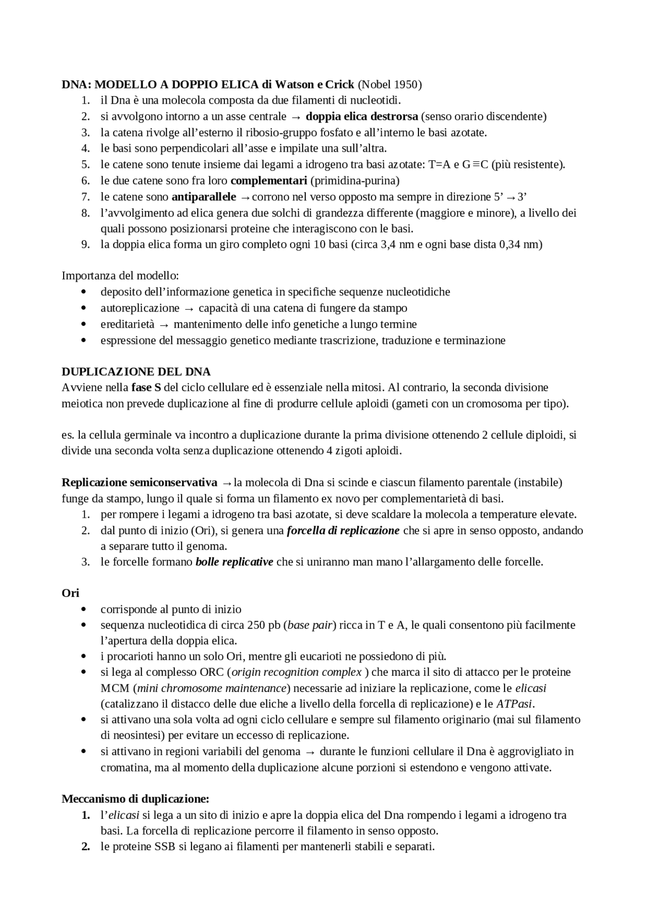 Duplicazione Del Dna Docsity
