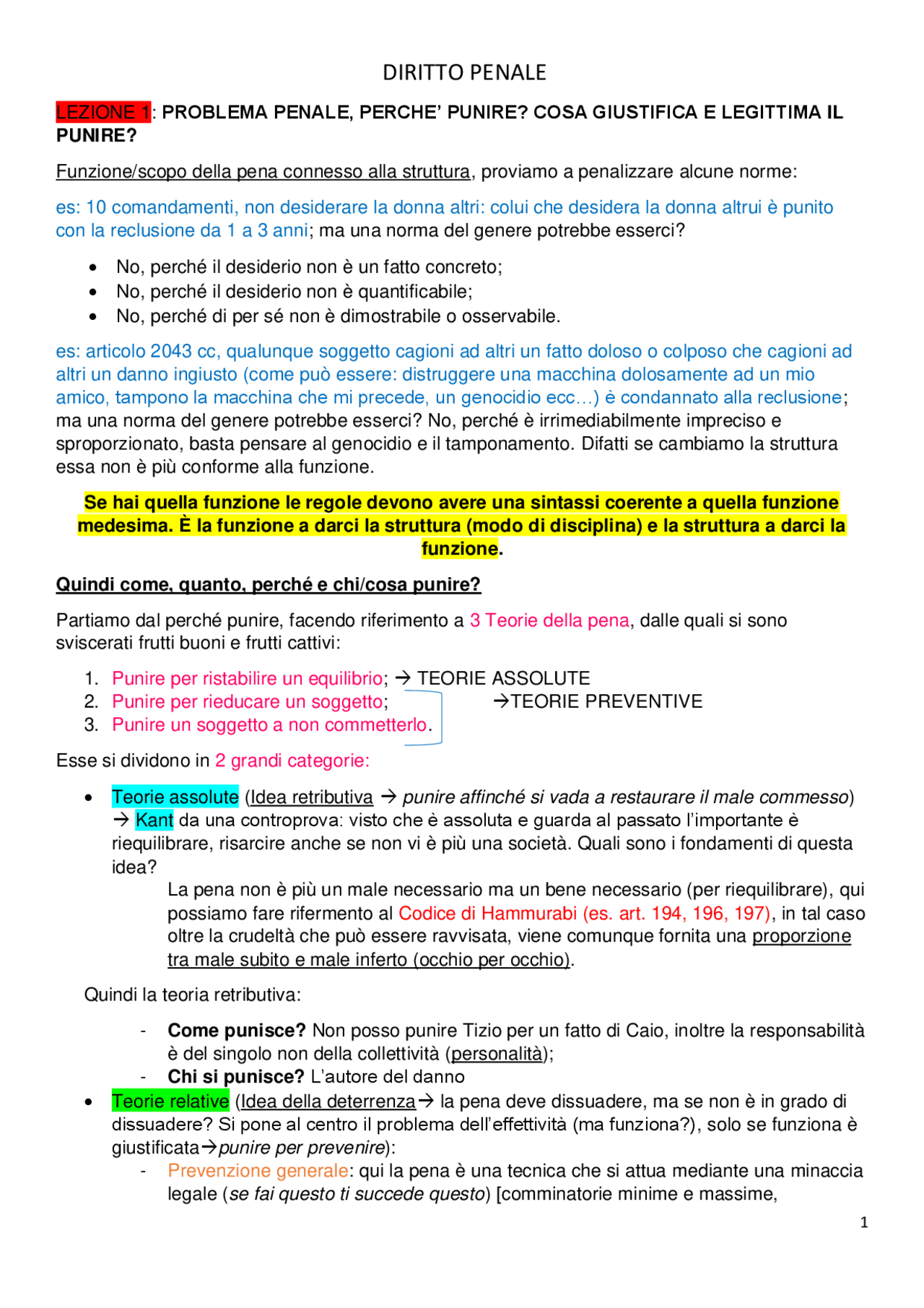 Appunti Diritto Penale Docsity