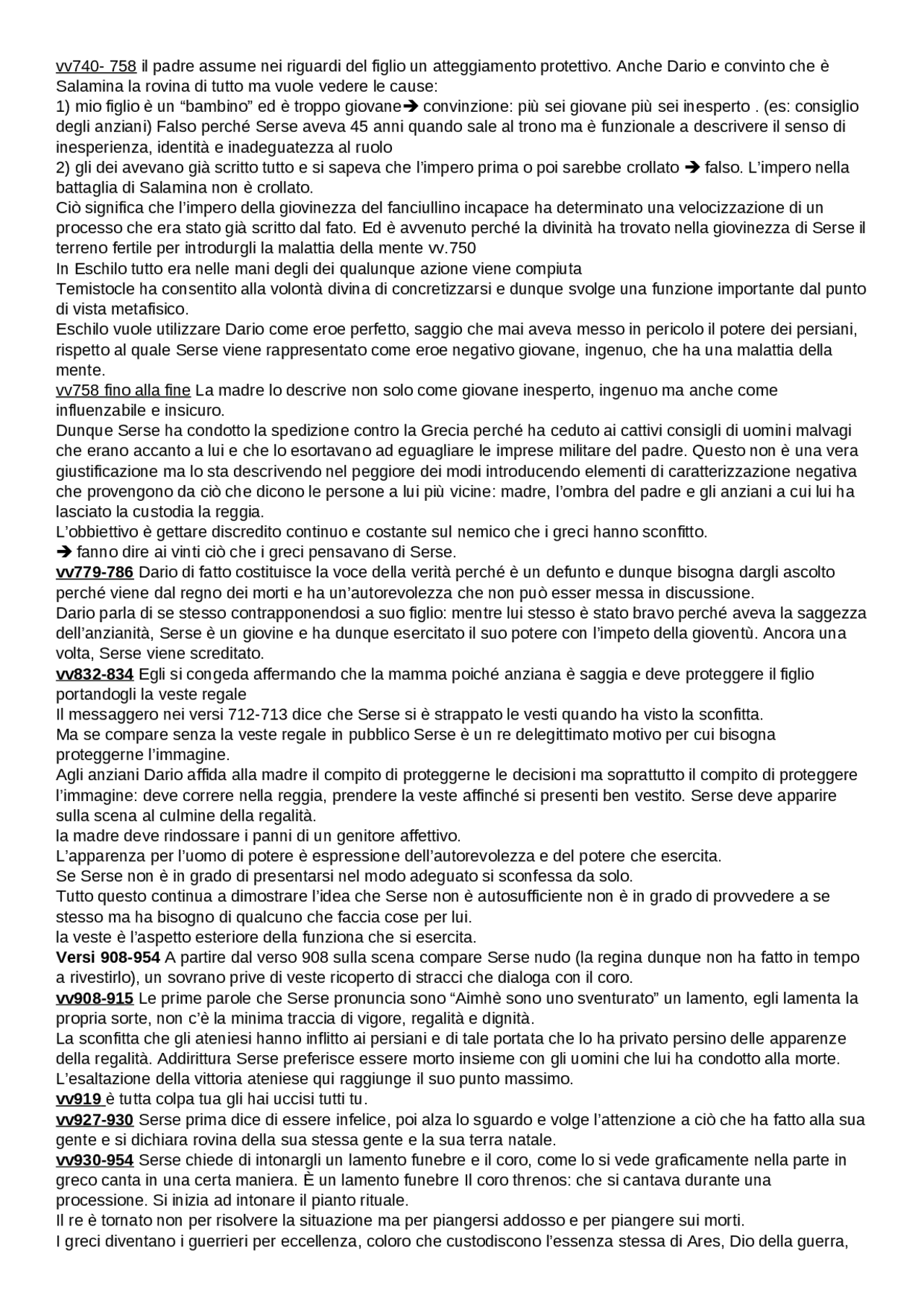 Eschilo - i persiani (storia greca) - Docsity