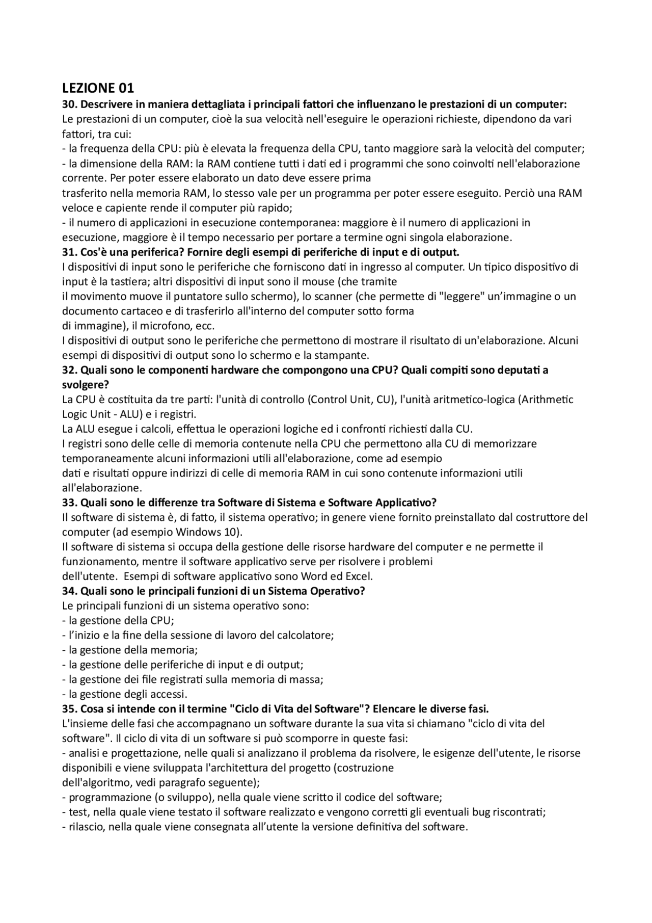Paniere Abilità Informatiche E Telematiche Ecampus Docsity
