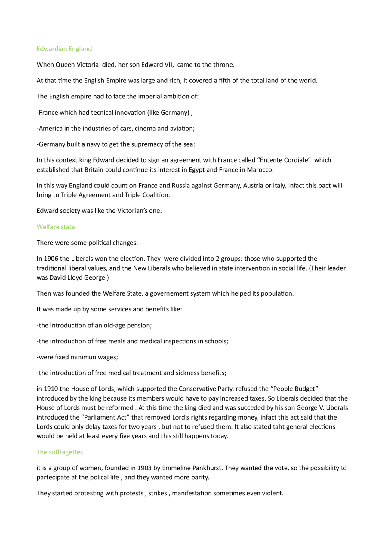 Second war in english - Docsity