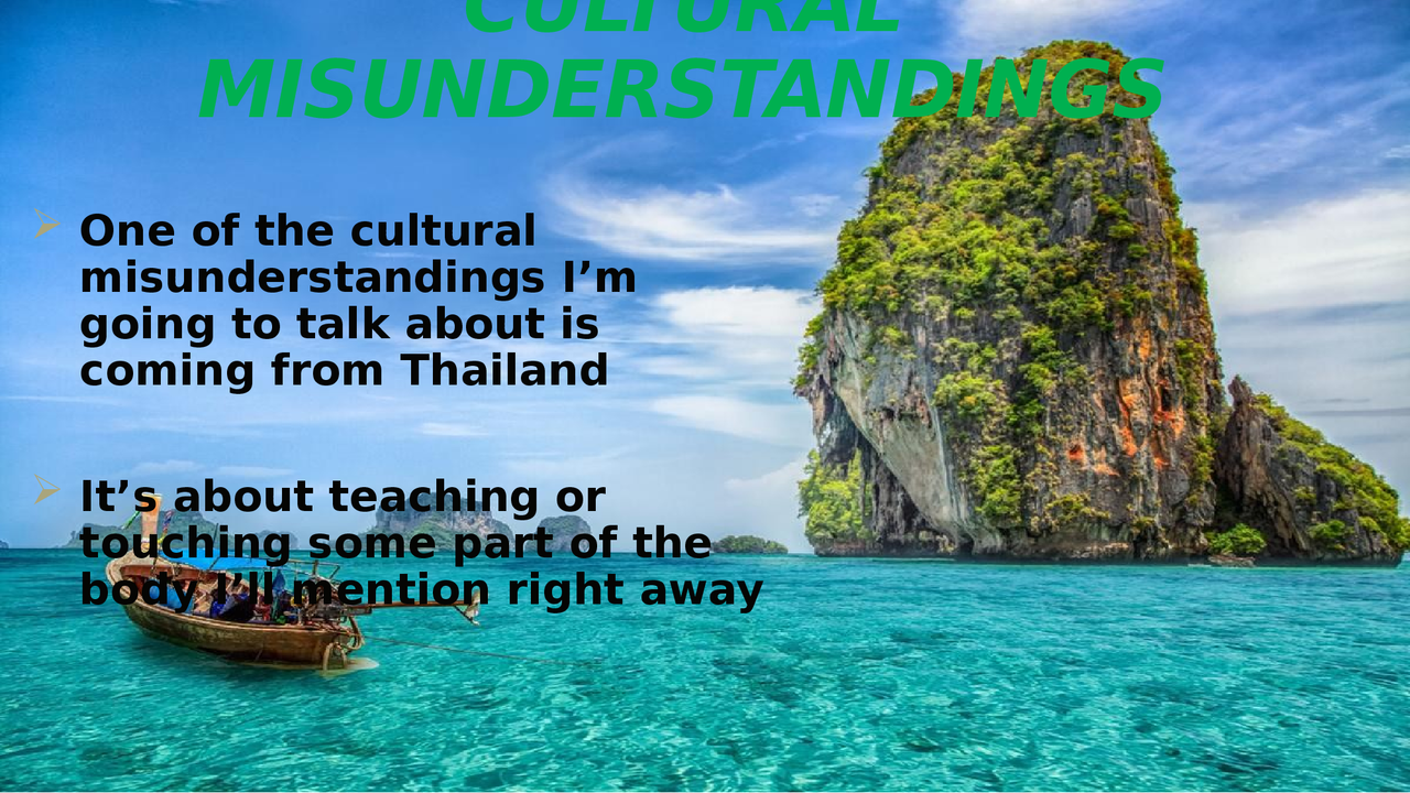 Cultural misunderstandings - Docsity