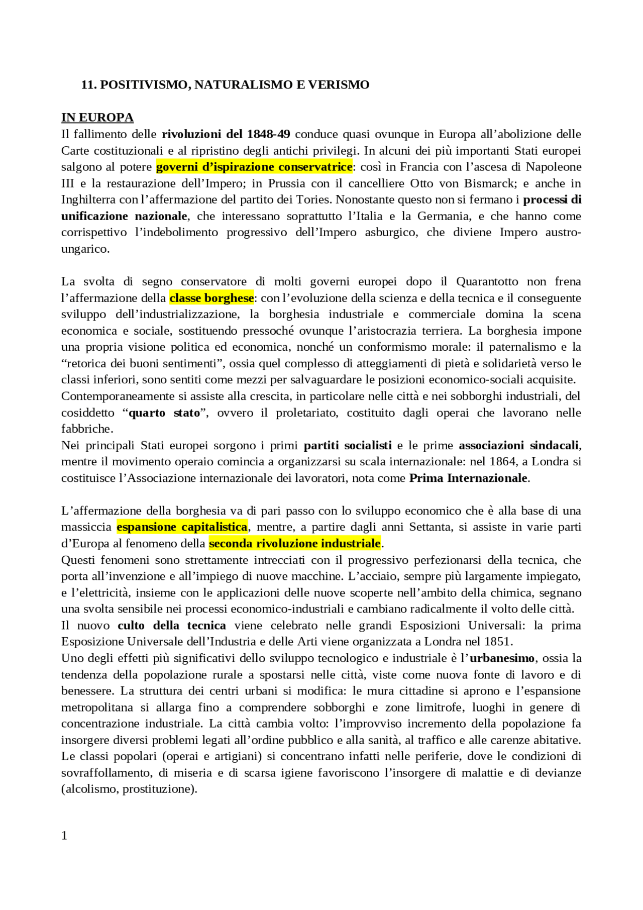 LETTERATURA ITALIANA (Pt.2) - Dal Verismo a Italo Calvino - Docsity