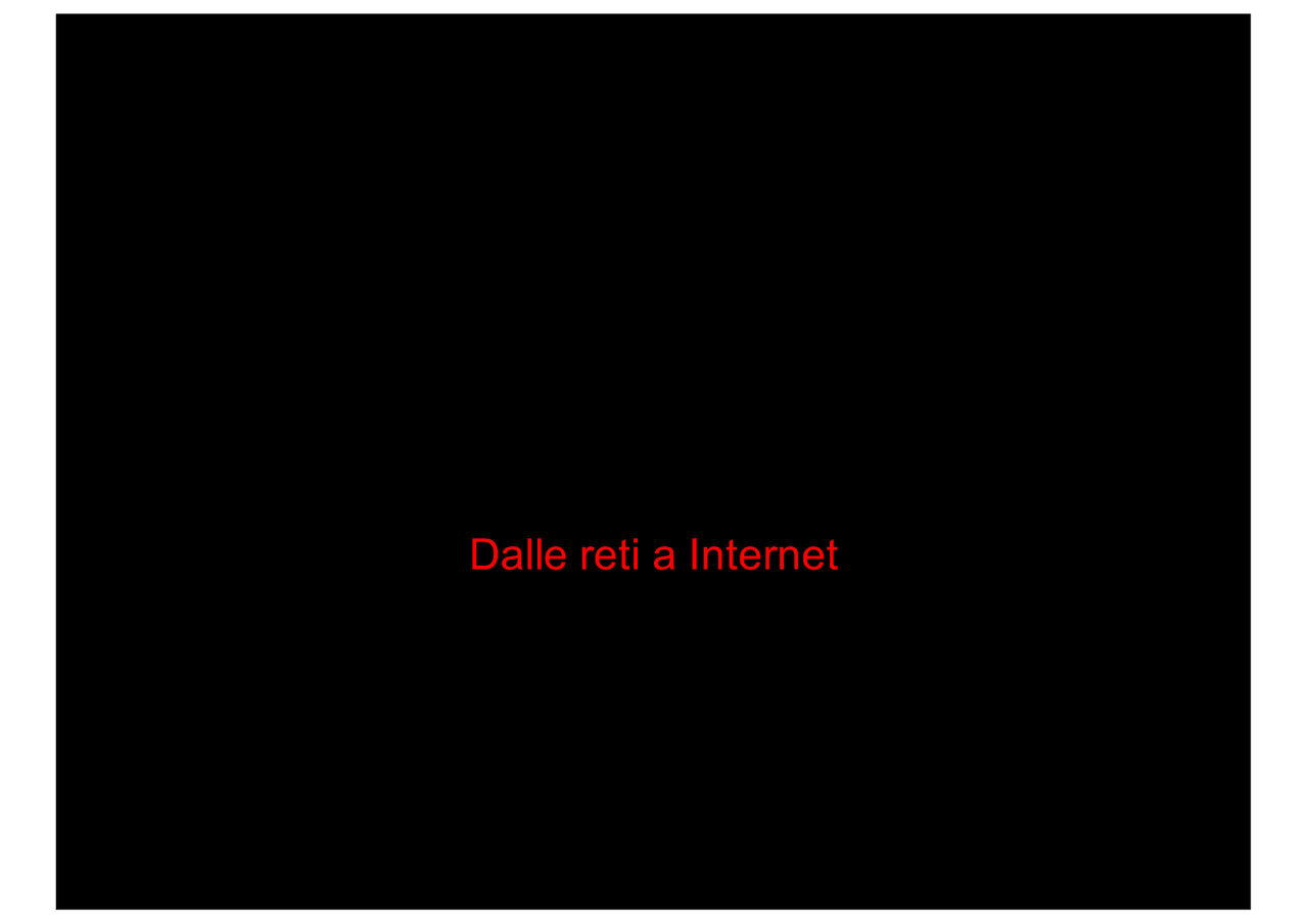 Dalle Reti A Internet Docsity