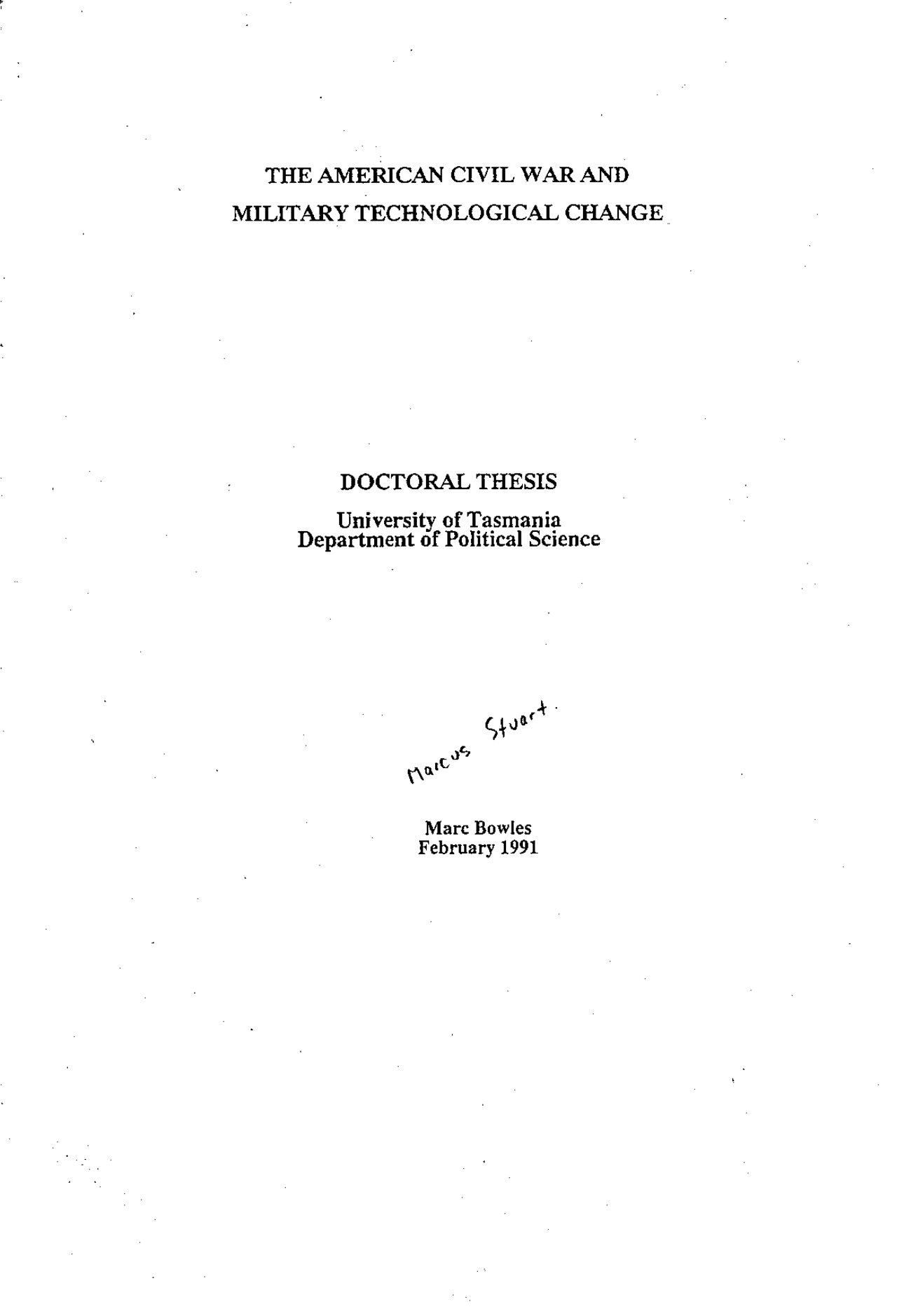 The American Civil War and Military Technological Change - Docsity