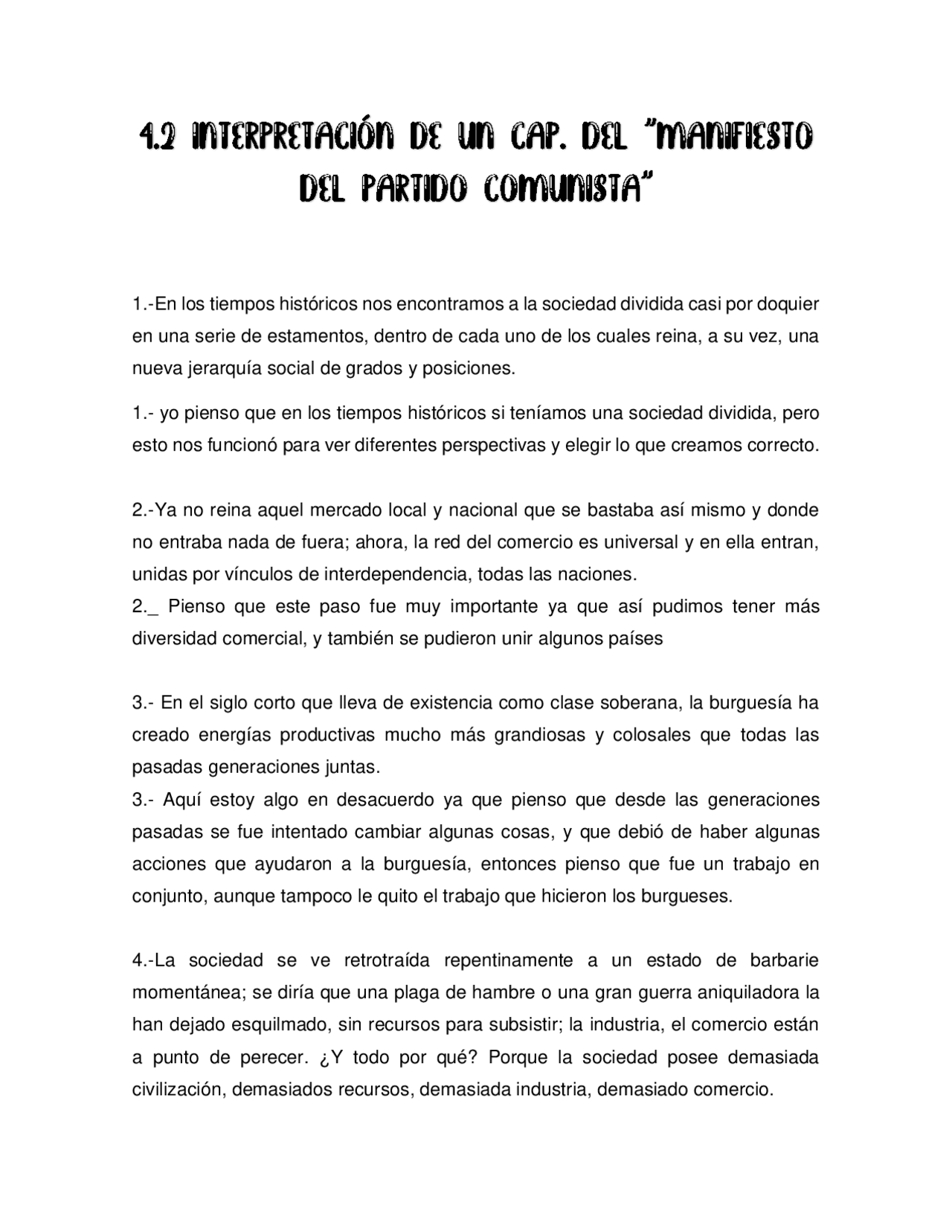 Interpretación de un cap - Docsity