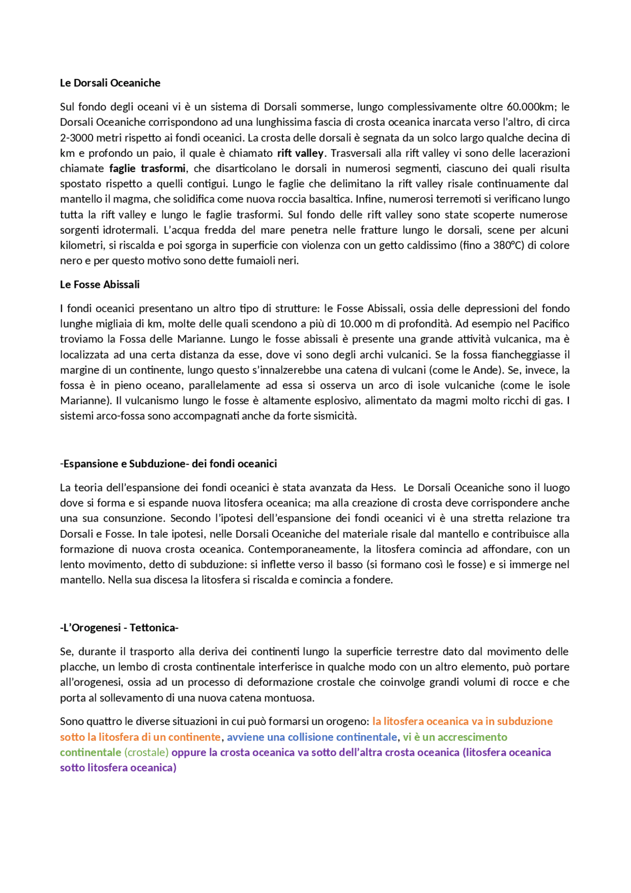 Orogenesi E Ciclo Di Wilson Docsity
