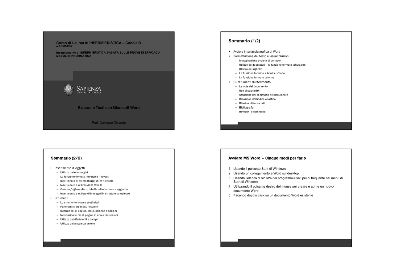 Dispense Informatica Pt3 Word Docsity