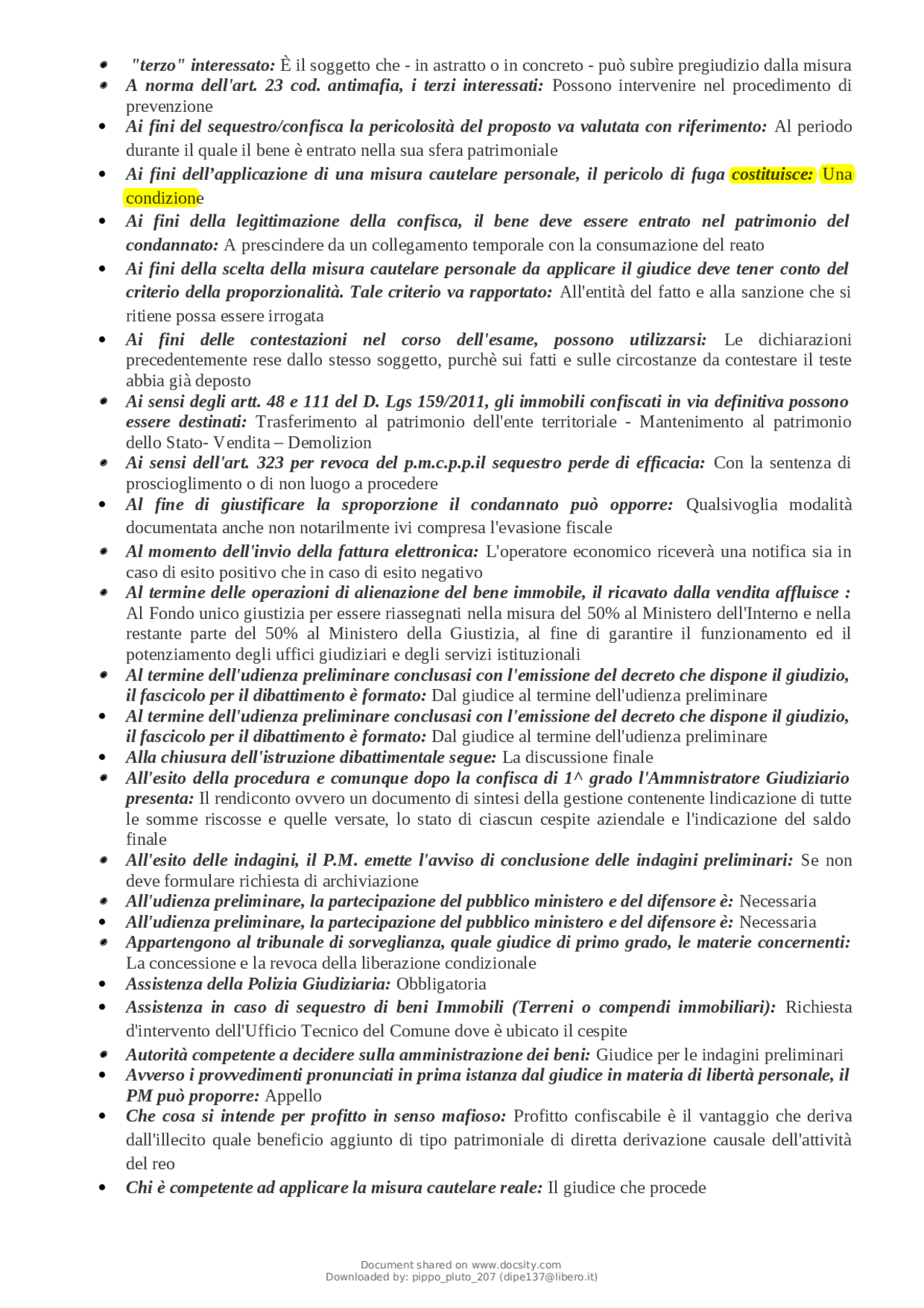 Test Autovalutazione Docsity