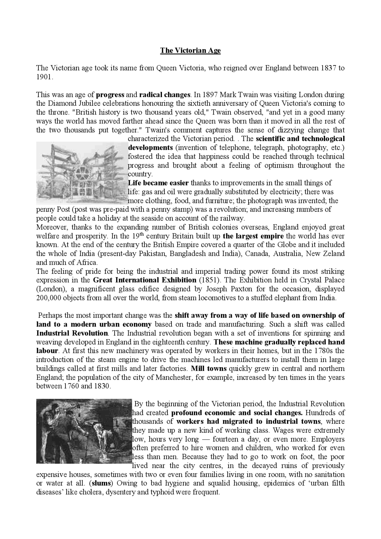 Industrialism and the woman question during victorian age - Docsity