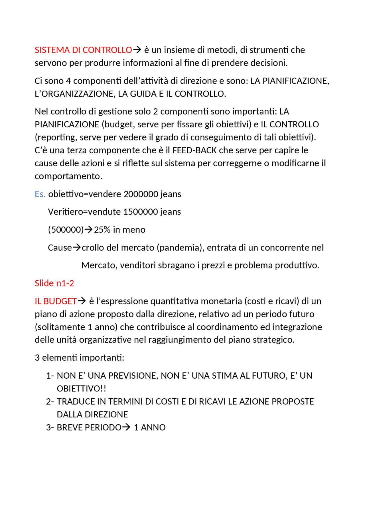 Controllo Di Gestione Docsity
