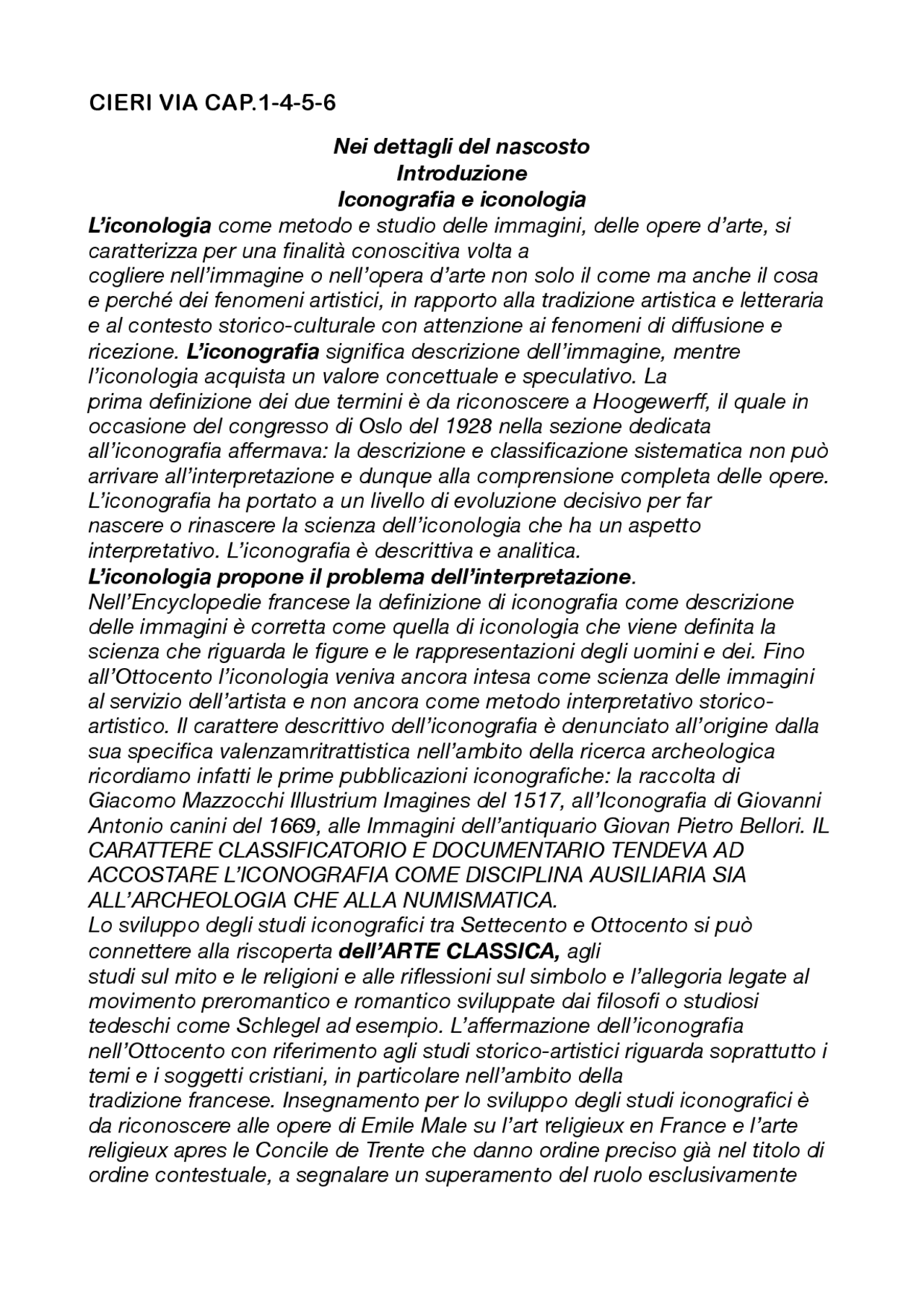 Cieri Via Cap1 4 5 6 Nei Dettagli Del Nascosto Introduzione