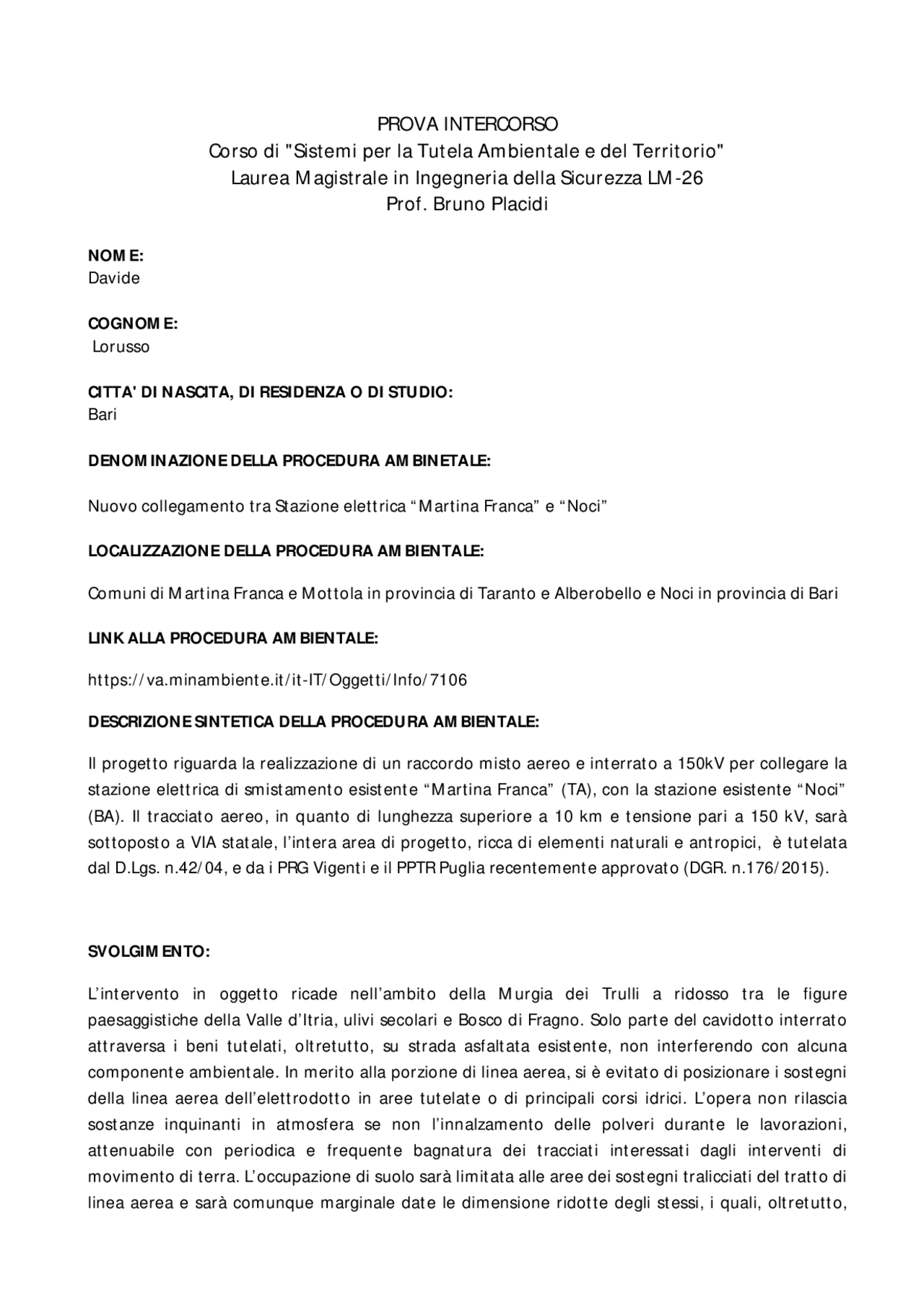 Sistemi Per La Tutela Ambientale E Del Territorio Docsity