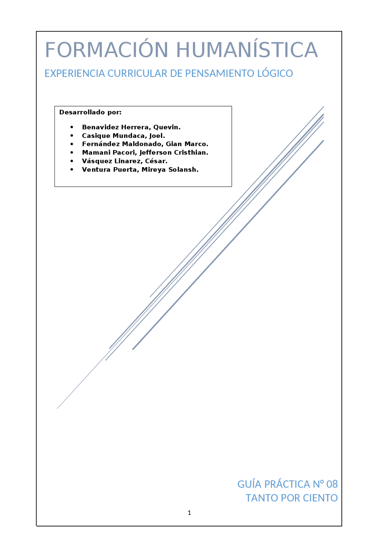 Pensamiento Logico Sesión 8 Apuntes De Matemáticas Docsity