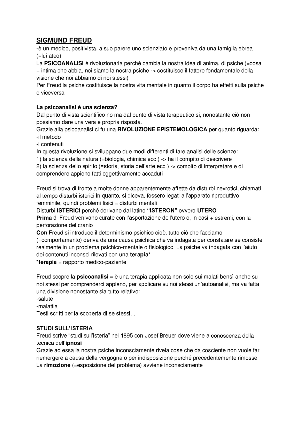 Sigmund Freud Appunti Completi Docsity