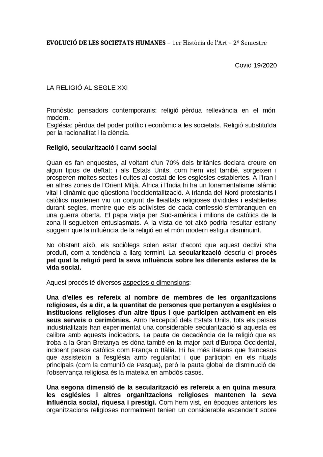 Evolucio De Les Societats Humanes Docsity