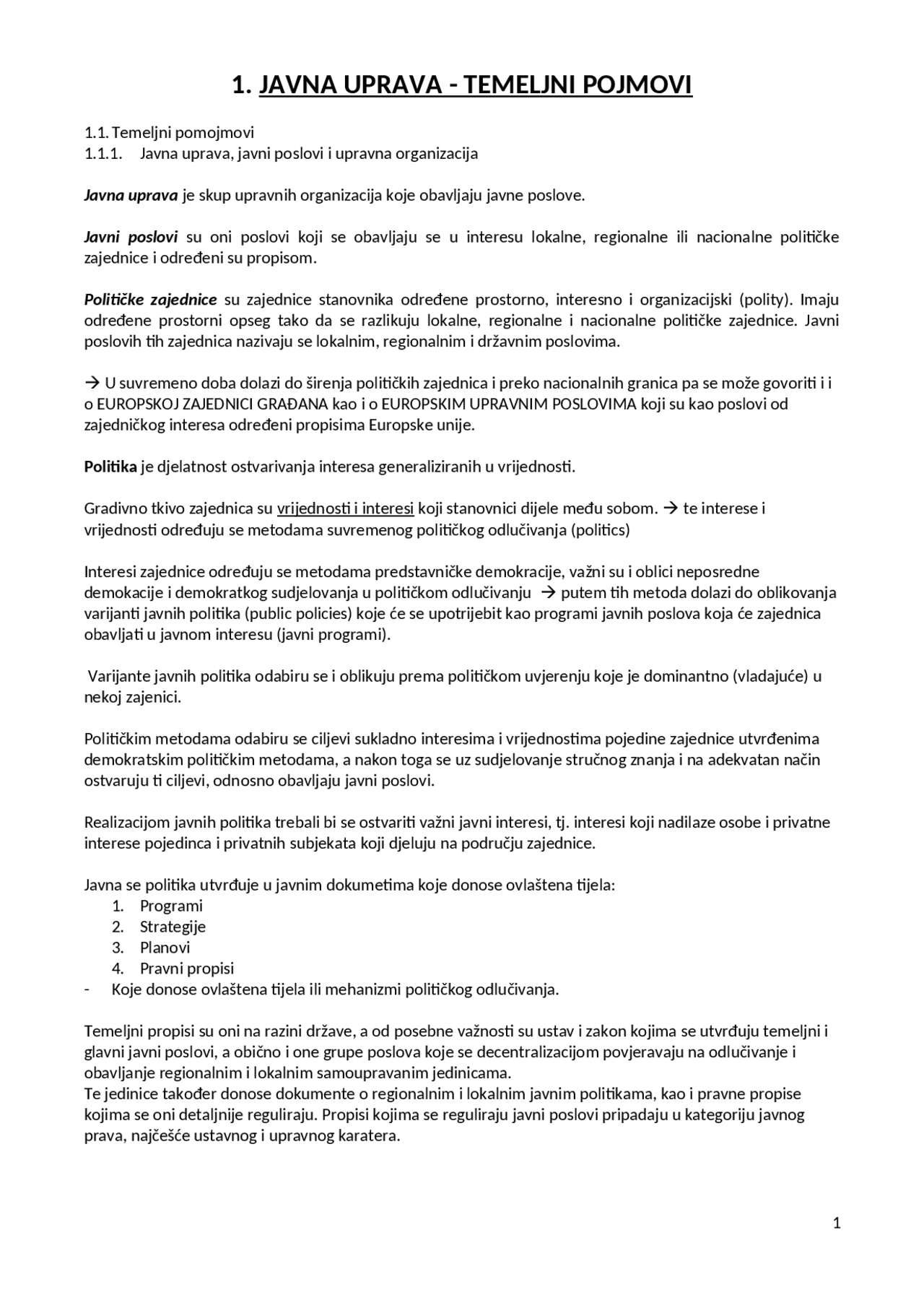 Organizacija uprave i socijalnih službi | Skripte' predlog Organizacija rada - Docsity