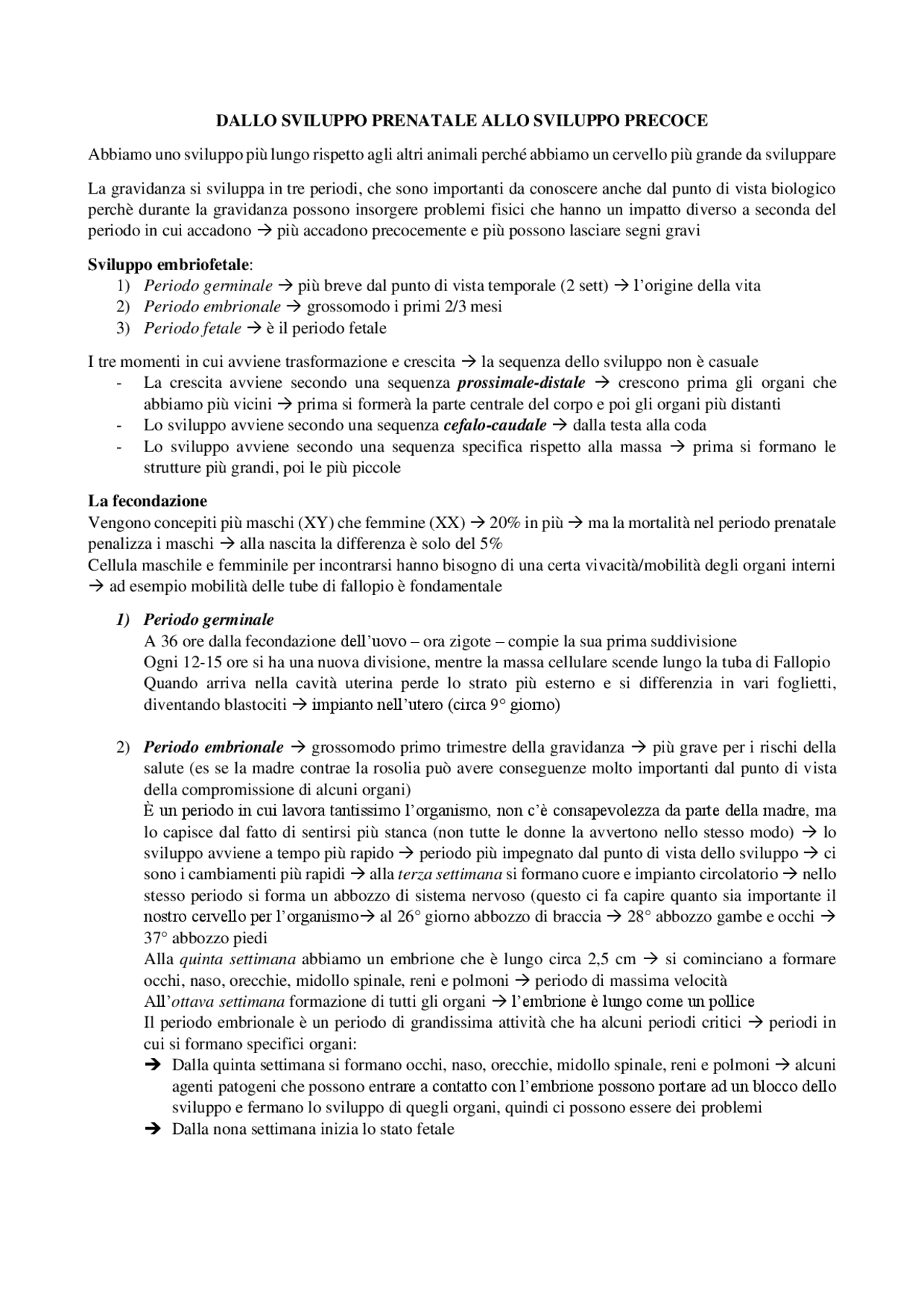 Appunti Sviluppo Tipicon E Atipico Barone Docsity