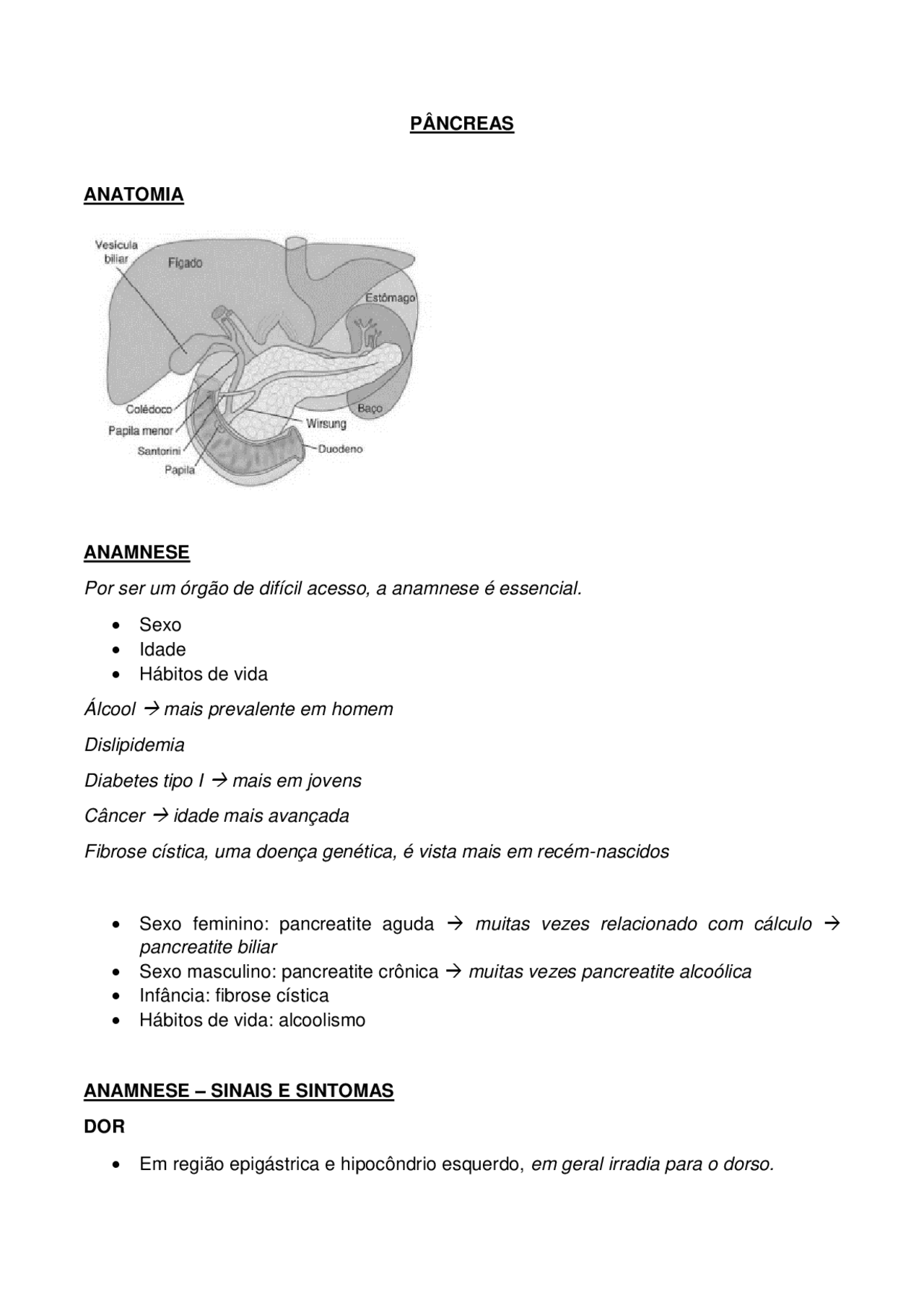 Fisiologia do PÂNCREAS - Docsity
