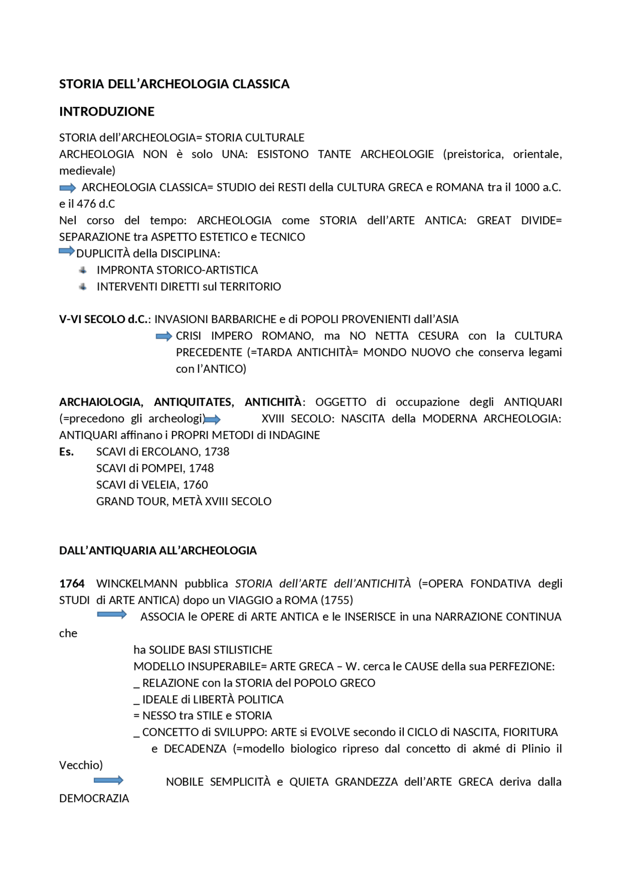 Riassunto Archeologia Classica Unife Docsity