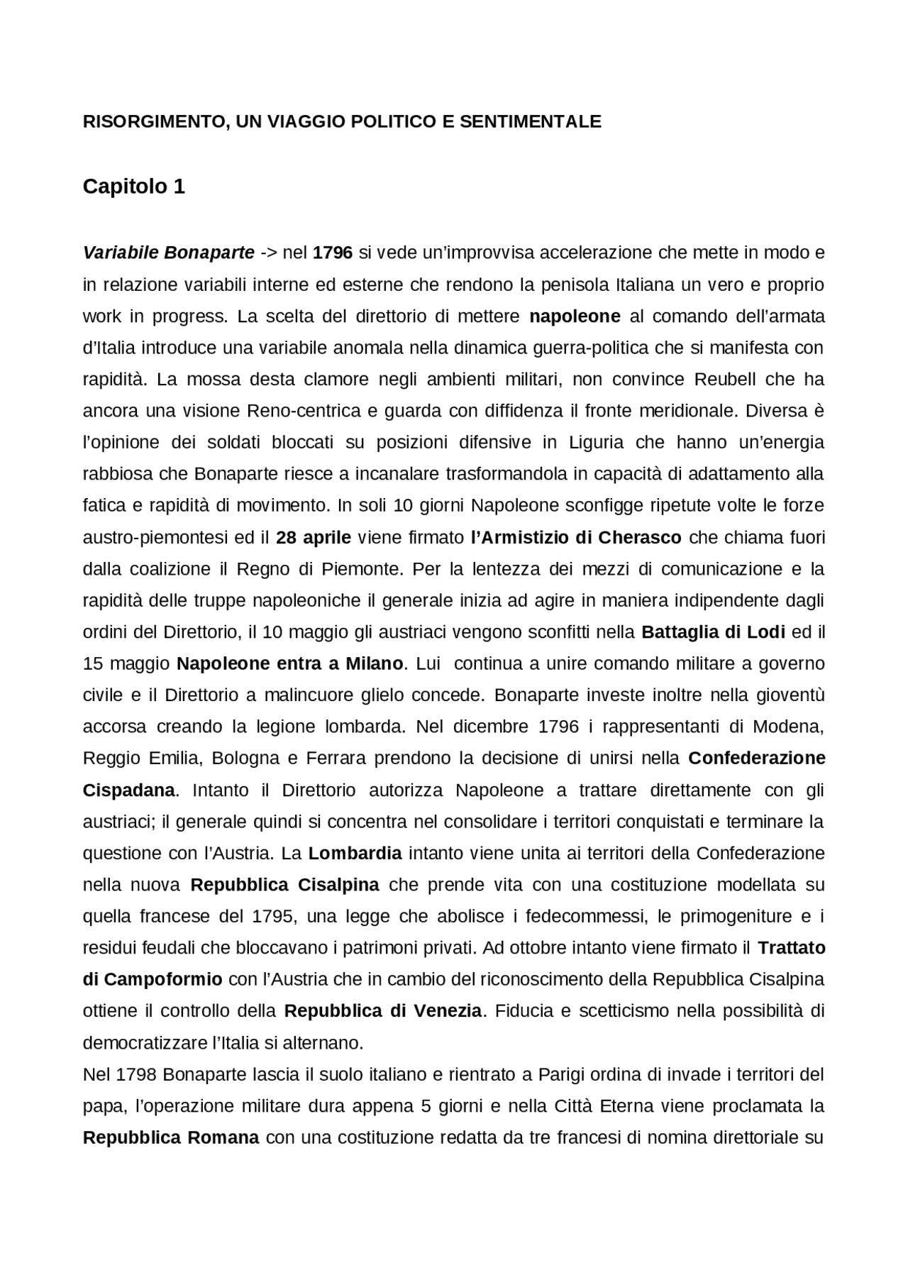 Arisi Rota: Risorgimento. Un viaggio politico e sentimentale - Docsity