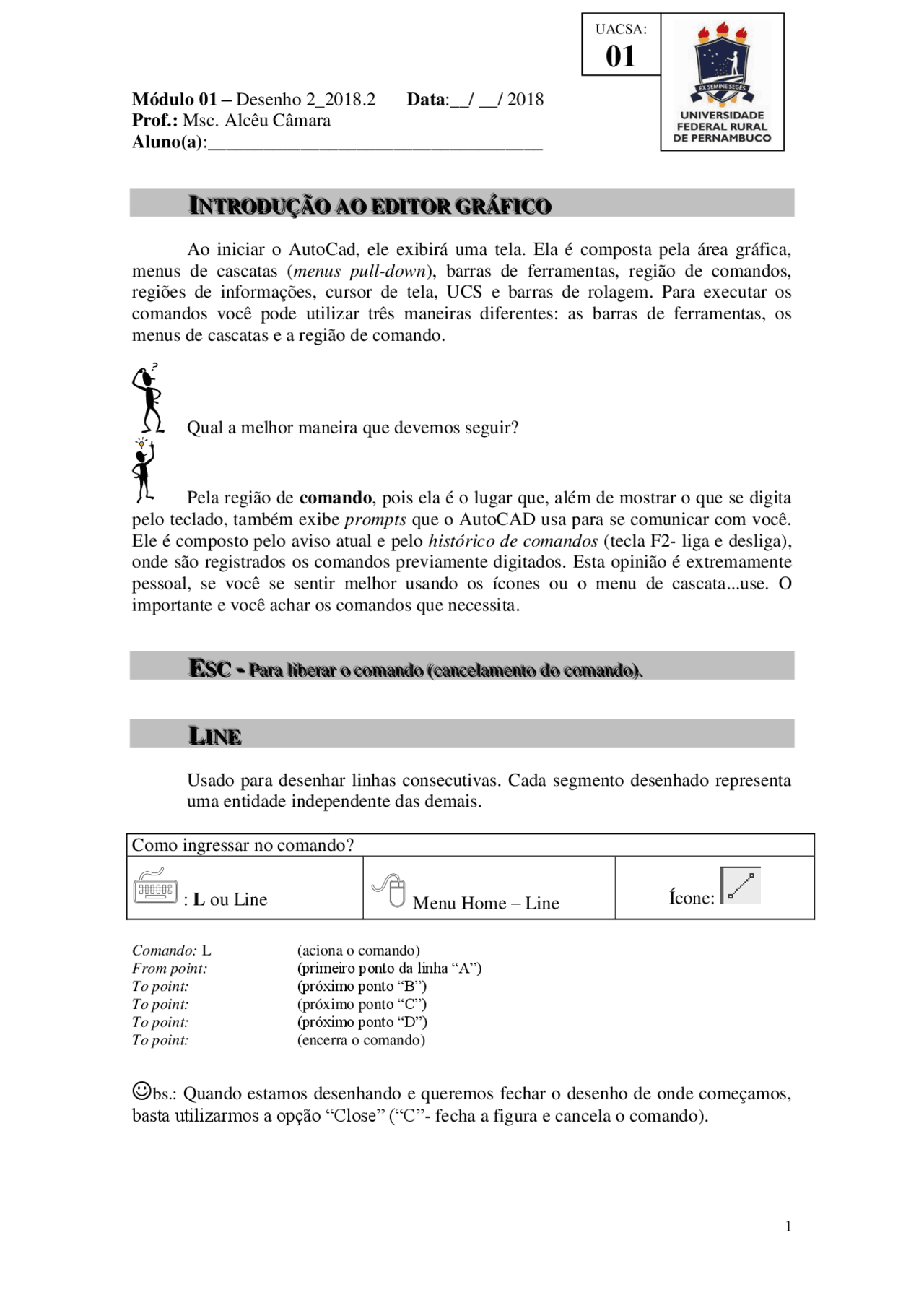 Autocad Modulo De Desenho Docsity