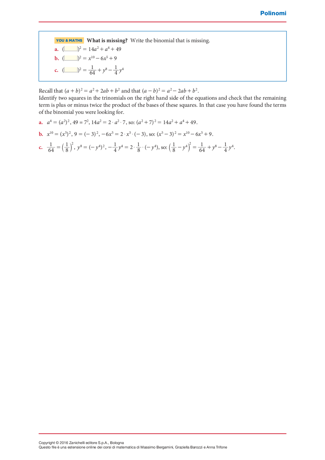 Polinomi Matematici Pdf Docsity