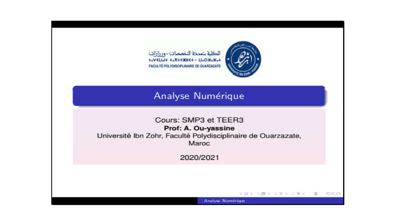 Cour Analyse Numérique Docsity