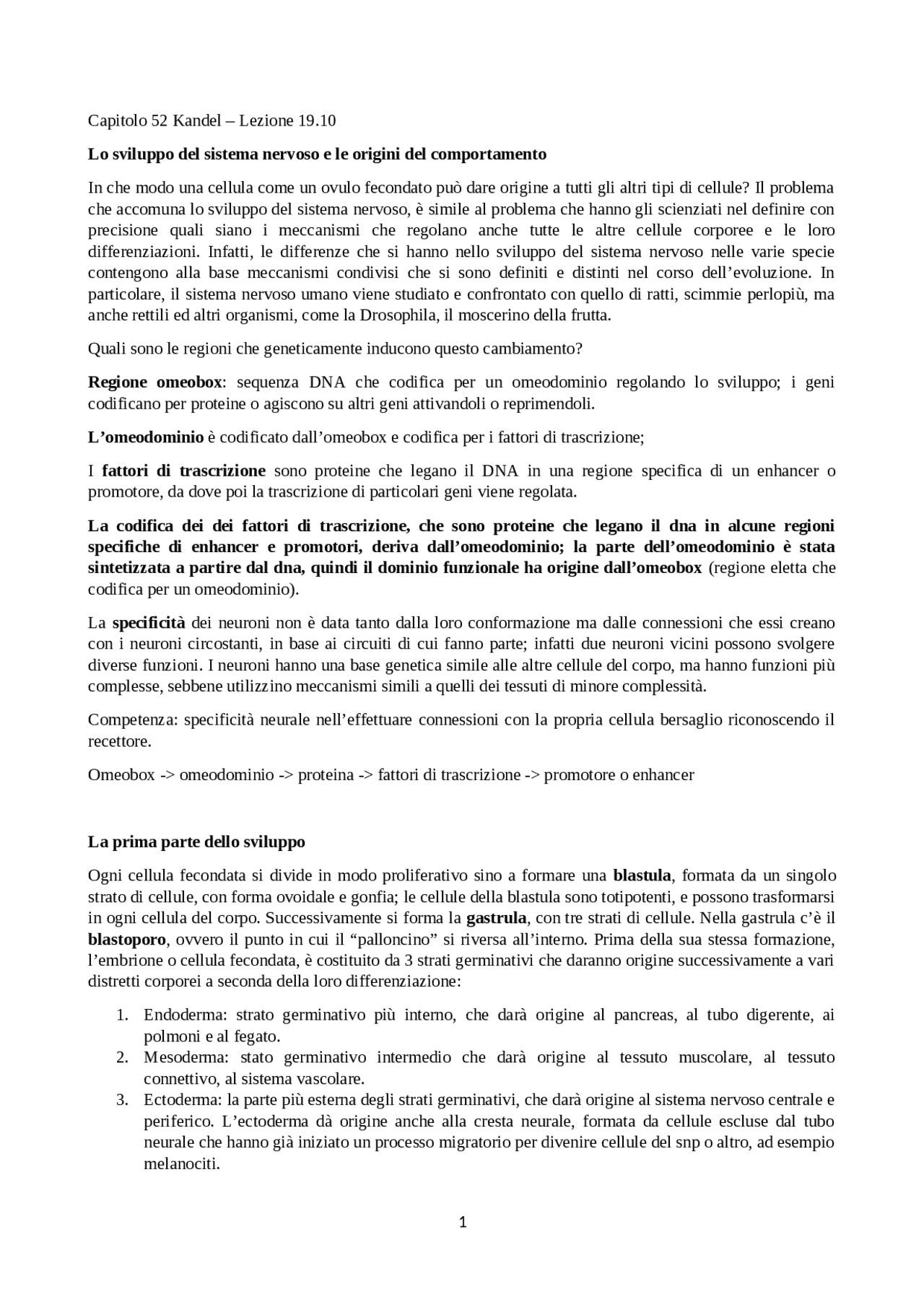 Capitolo 52 Kandel Principi Di Neuroscienze Docsity