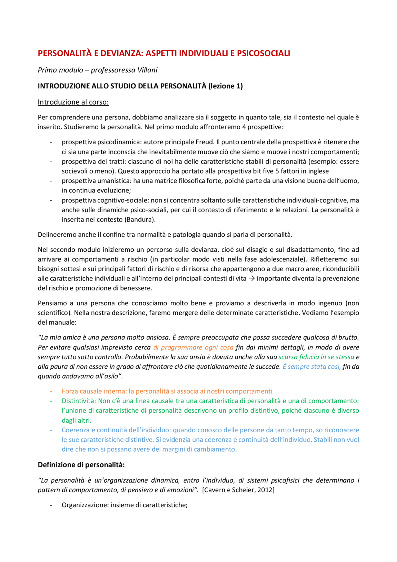 Personalità E Devianza Docsity
