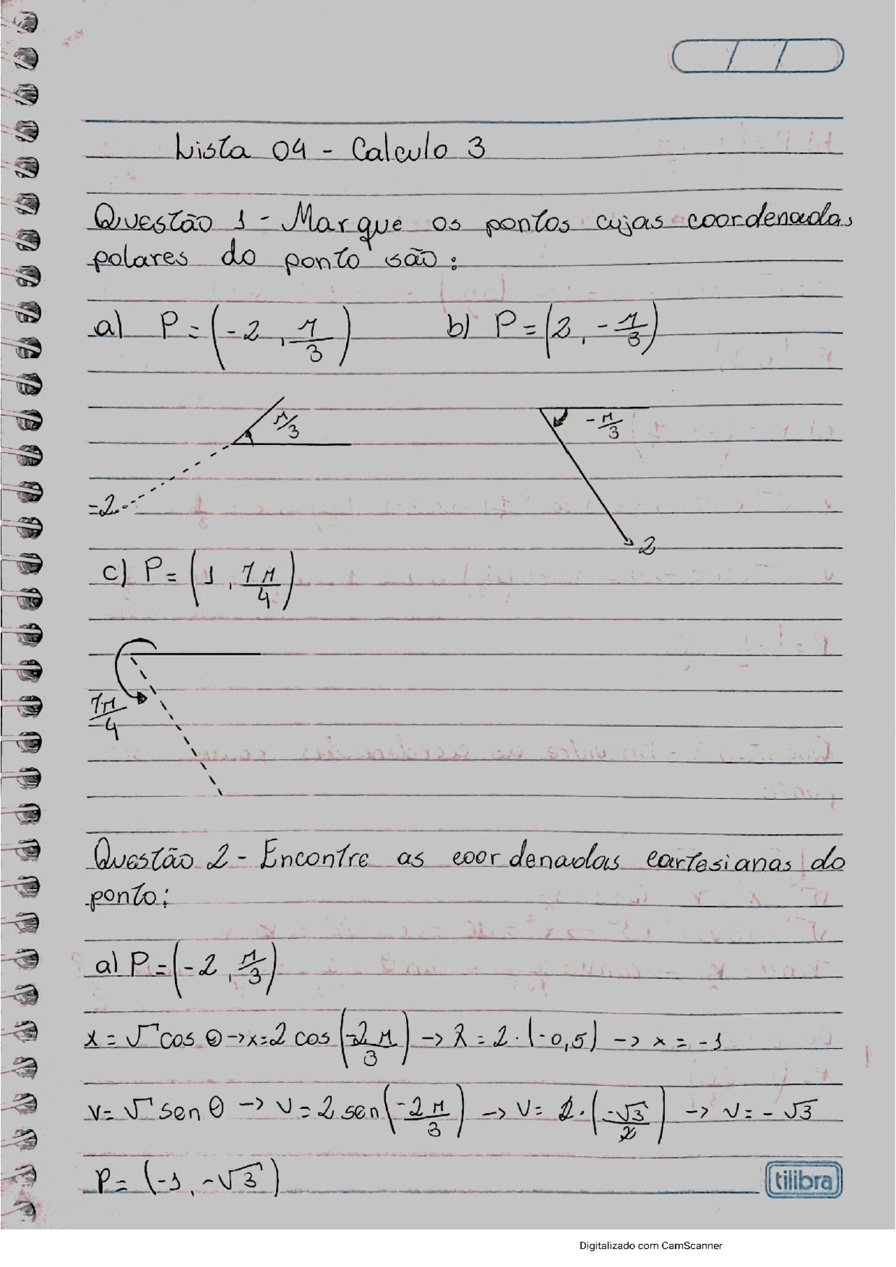 Lista De Calculo 3 Relacionado A Integrais Duplas Docsity