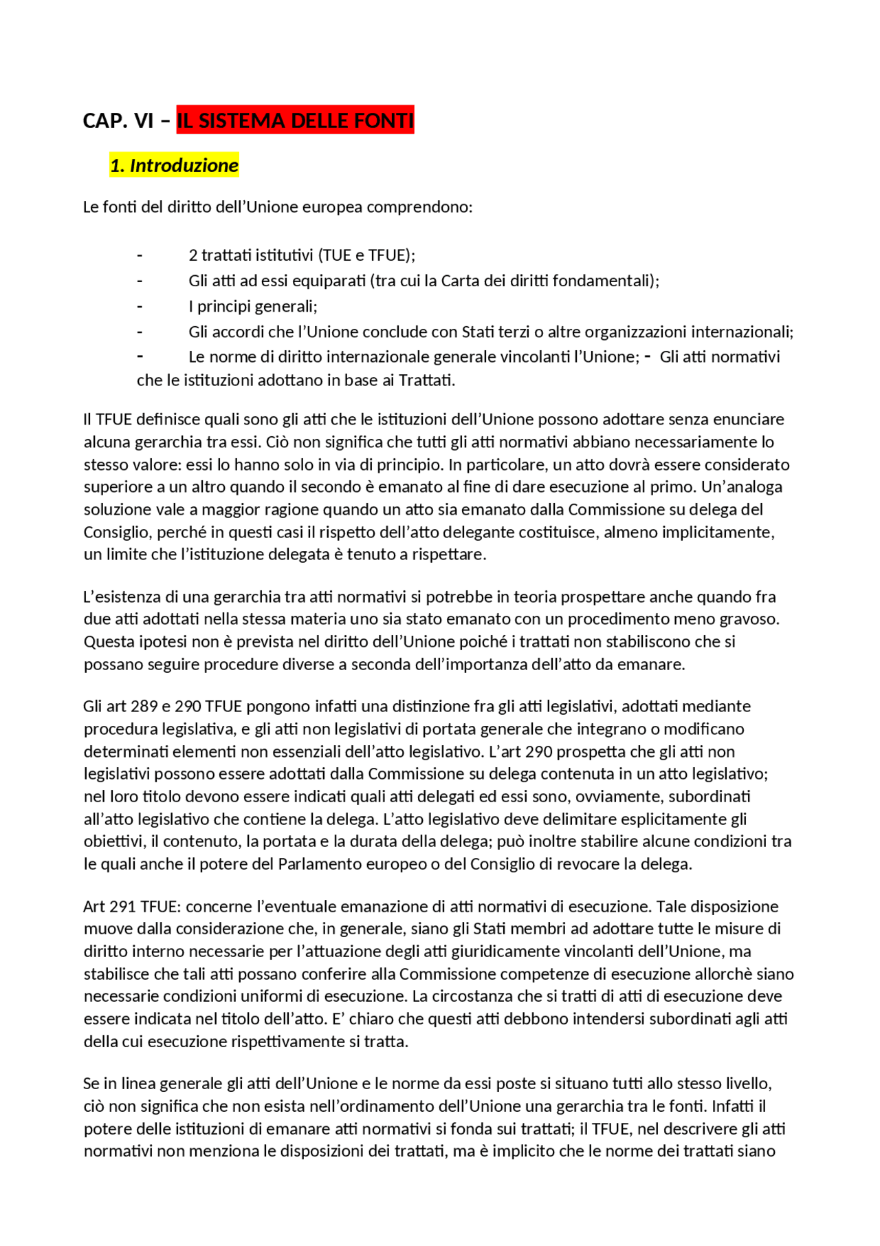 Diritto Dellue Facile Riassunto Docsity