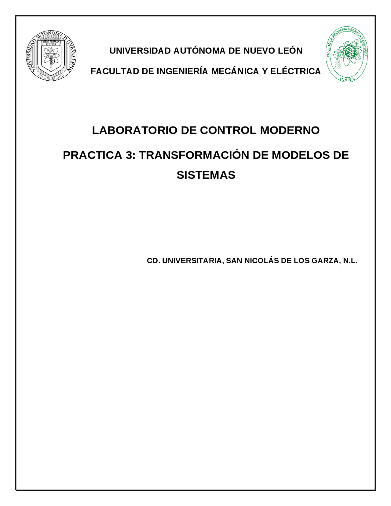 practica 3 control moderno | Ejercicios de Control de Procesos | Docsity