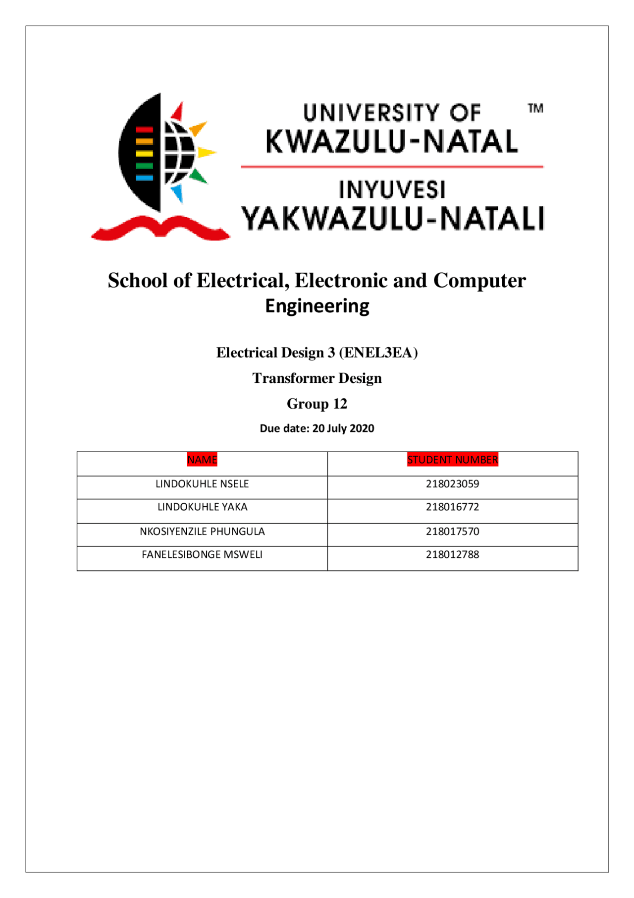 Transformer Design Parameters Docsity