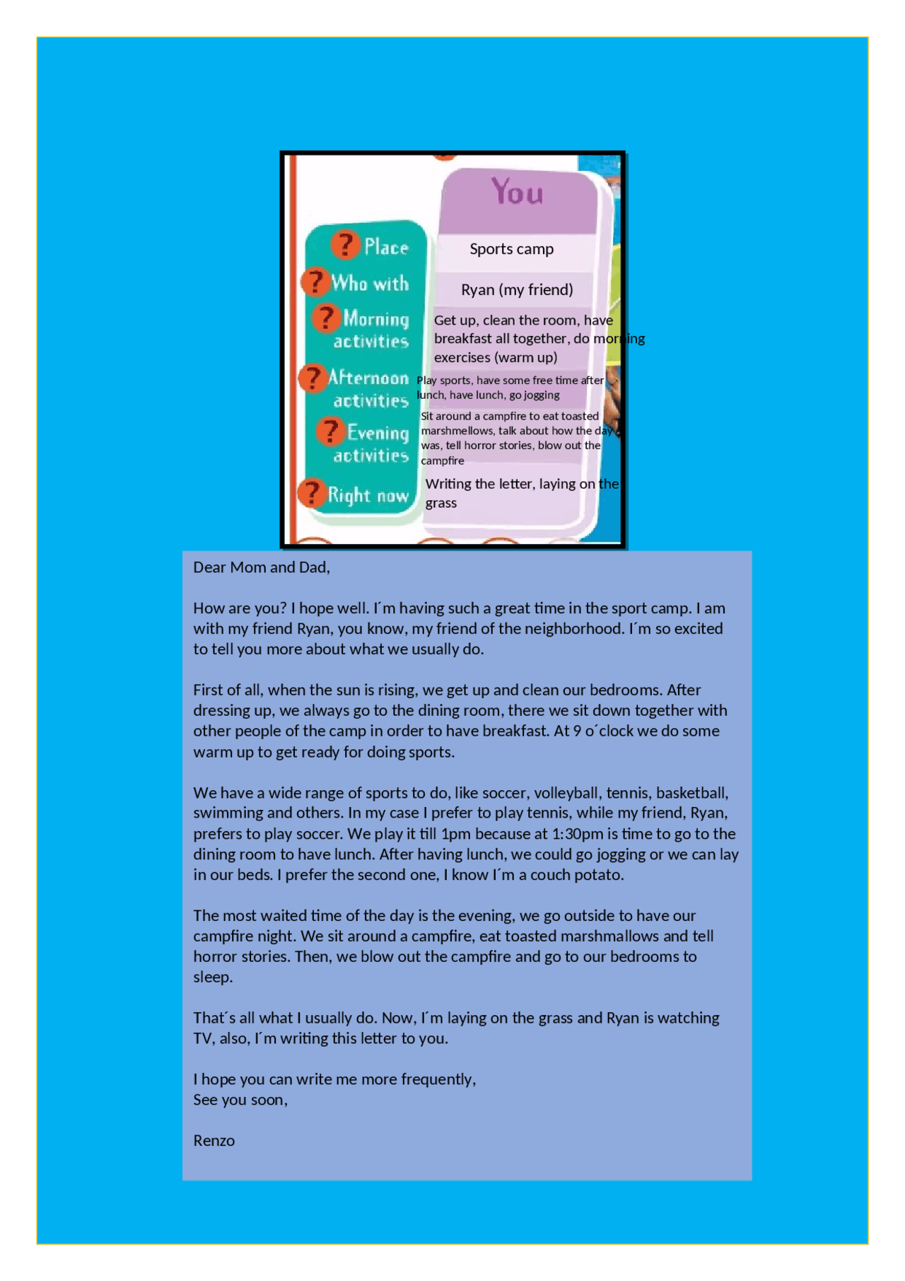 Carta en inglés/ Informal letter - Docsity