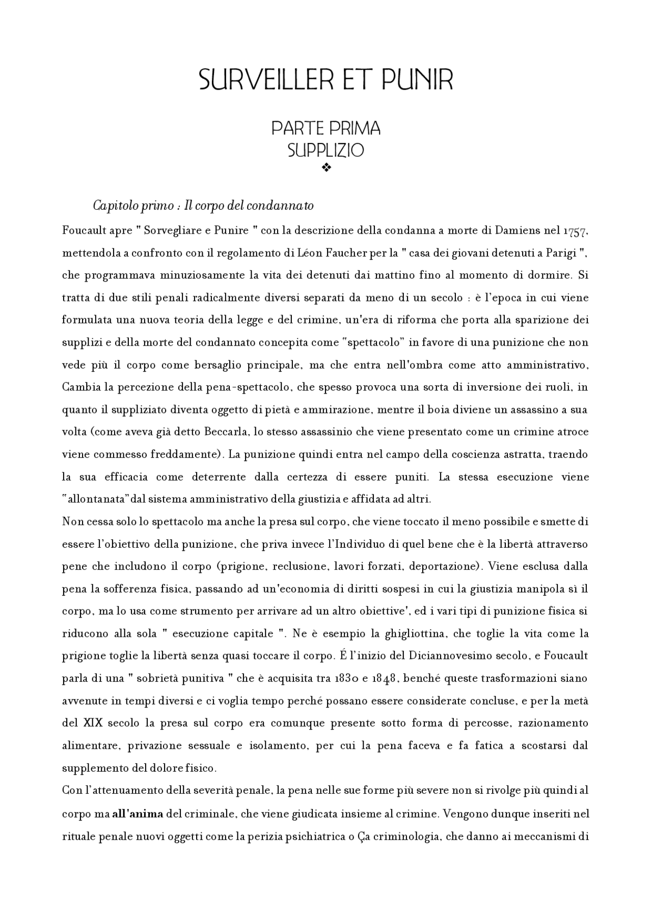 Sorvegliare E Punire Docsity