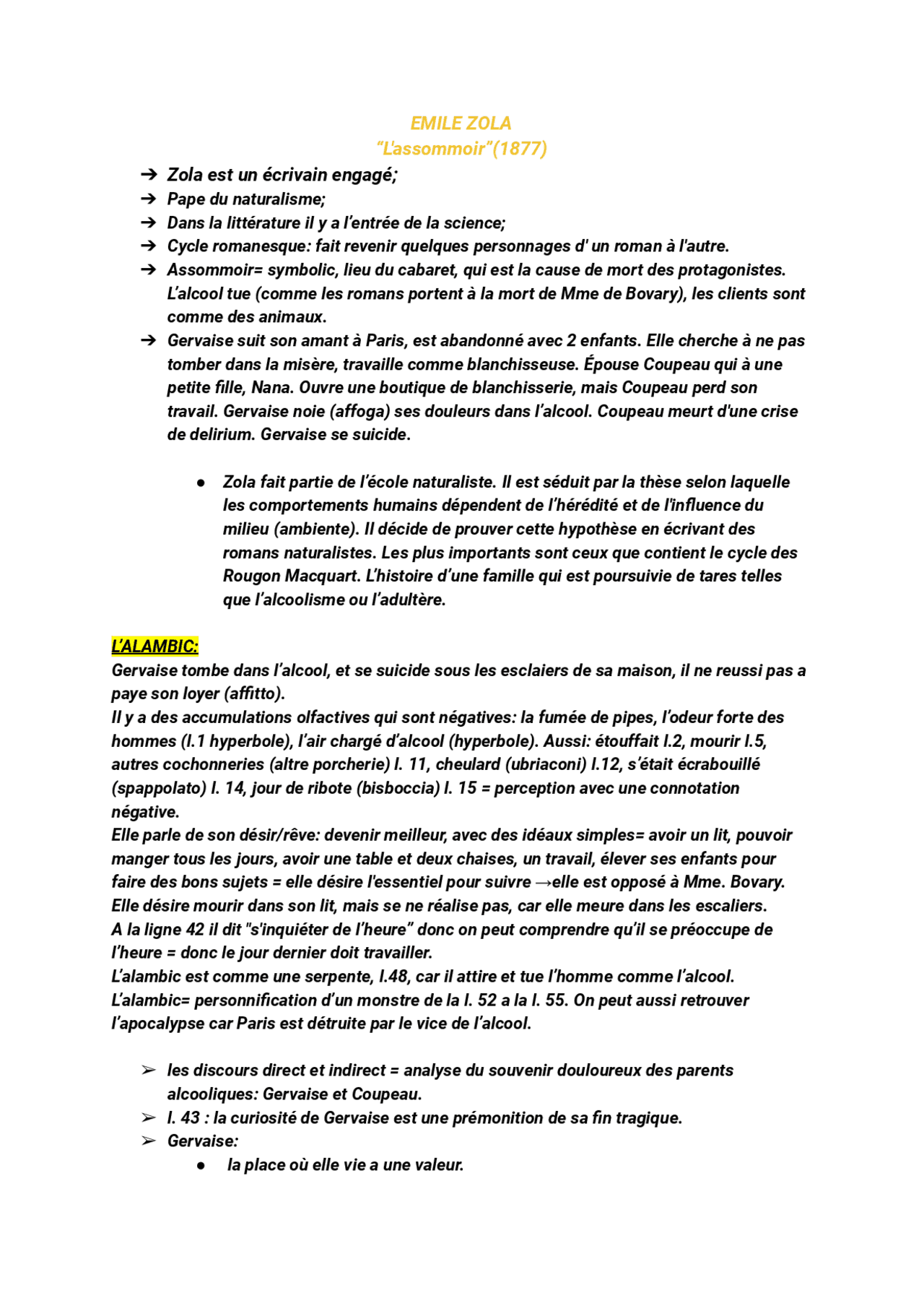 Emile Zola Lècrivain Engagé Appunti Di Francese Docsity