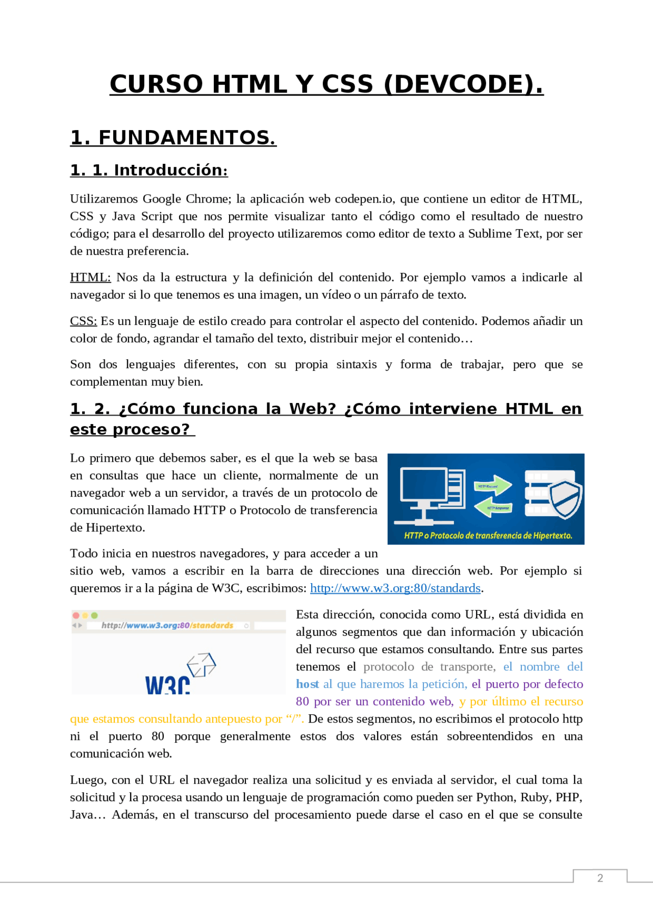 Html Y Css Introducción Apuntes De Programación Informática Docsity
