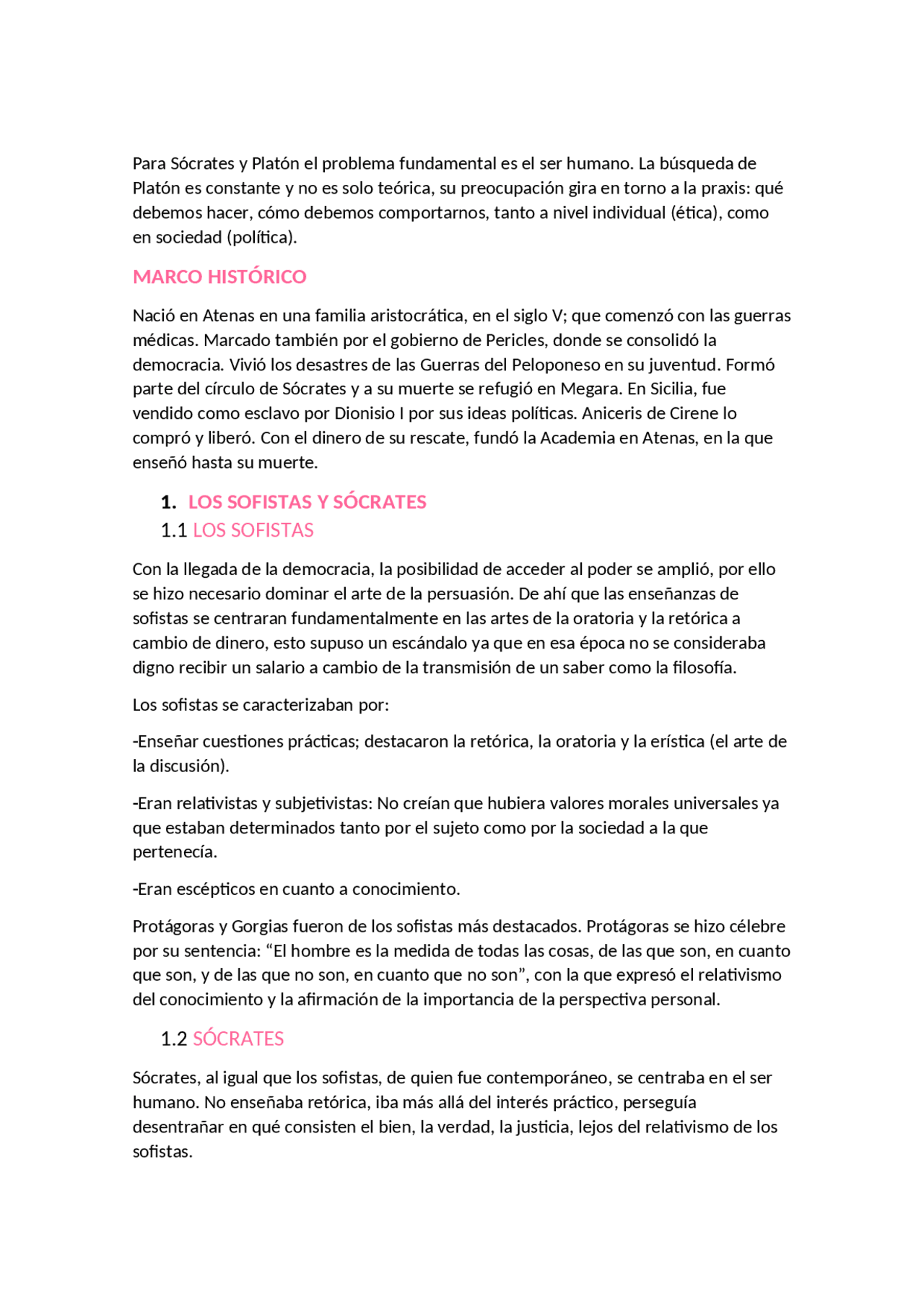 Platón Apuntes Ebau Filosofía Docsity