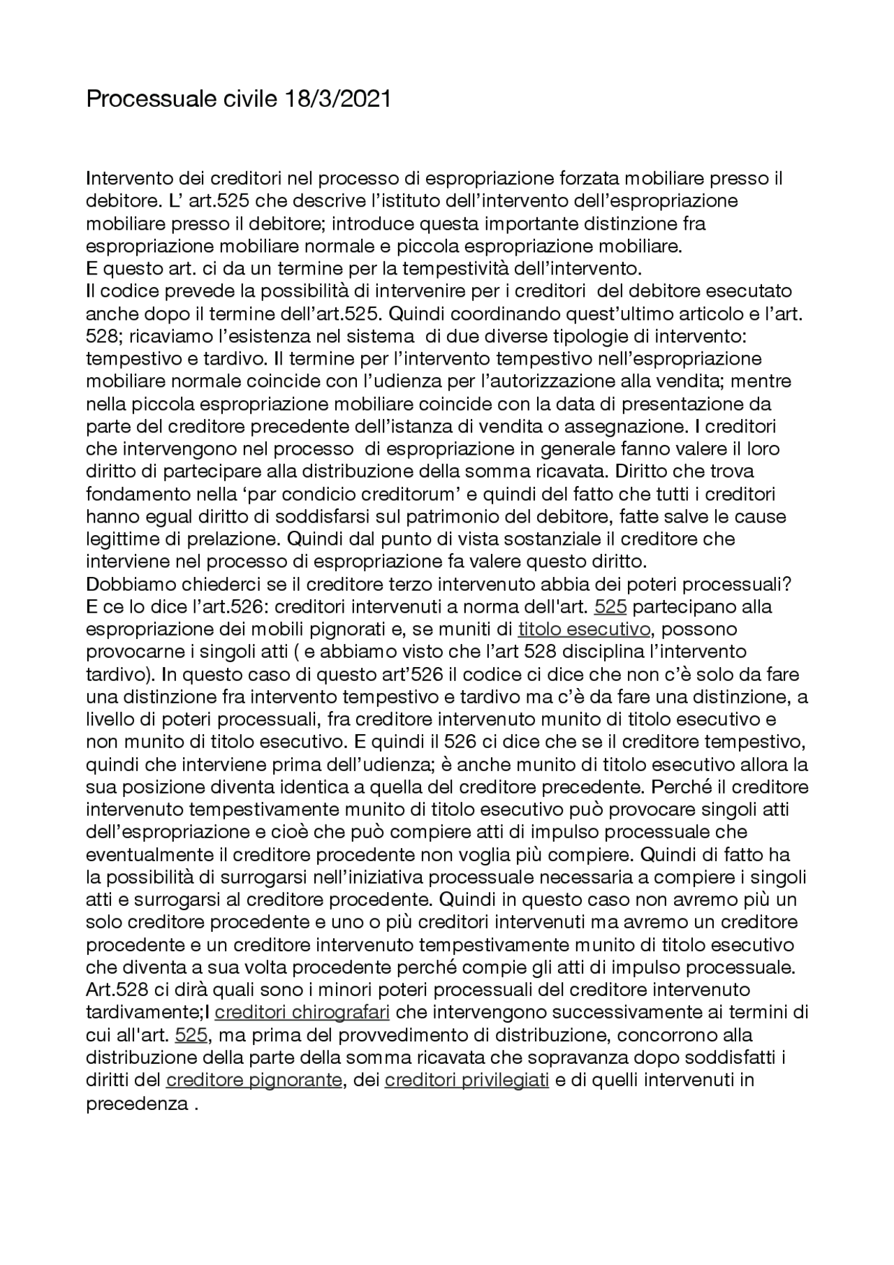Appunti 18 Marzo Procedura Civile Docsity