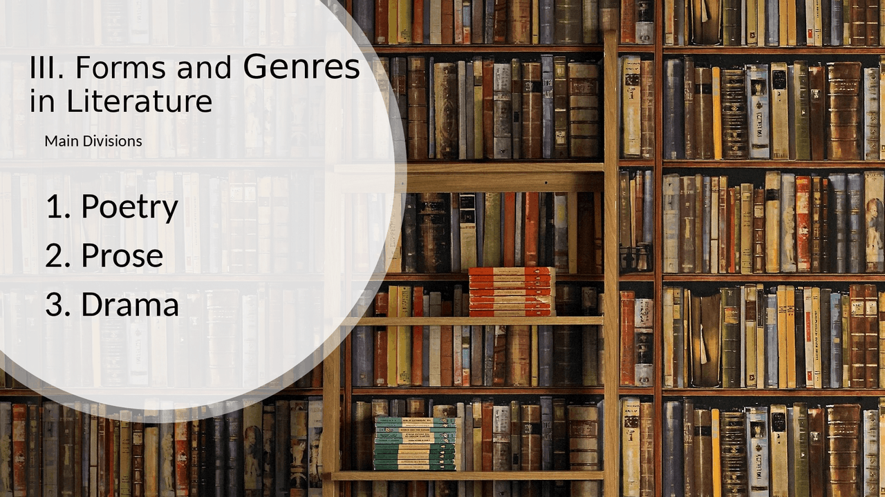 The Form in Literature (Poetry) - Docsity