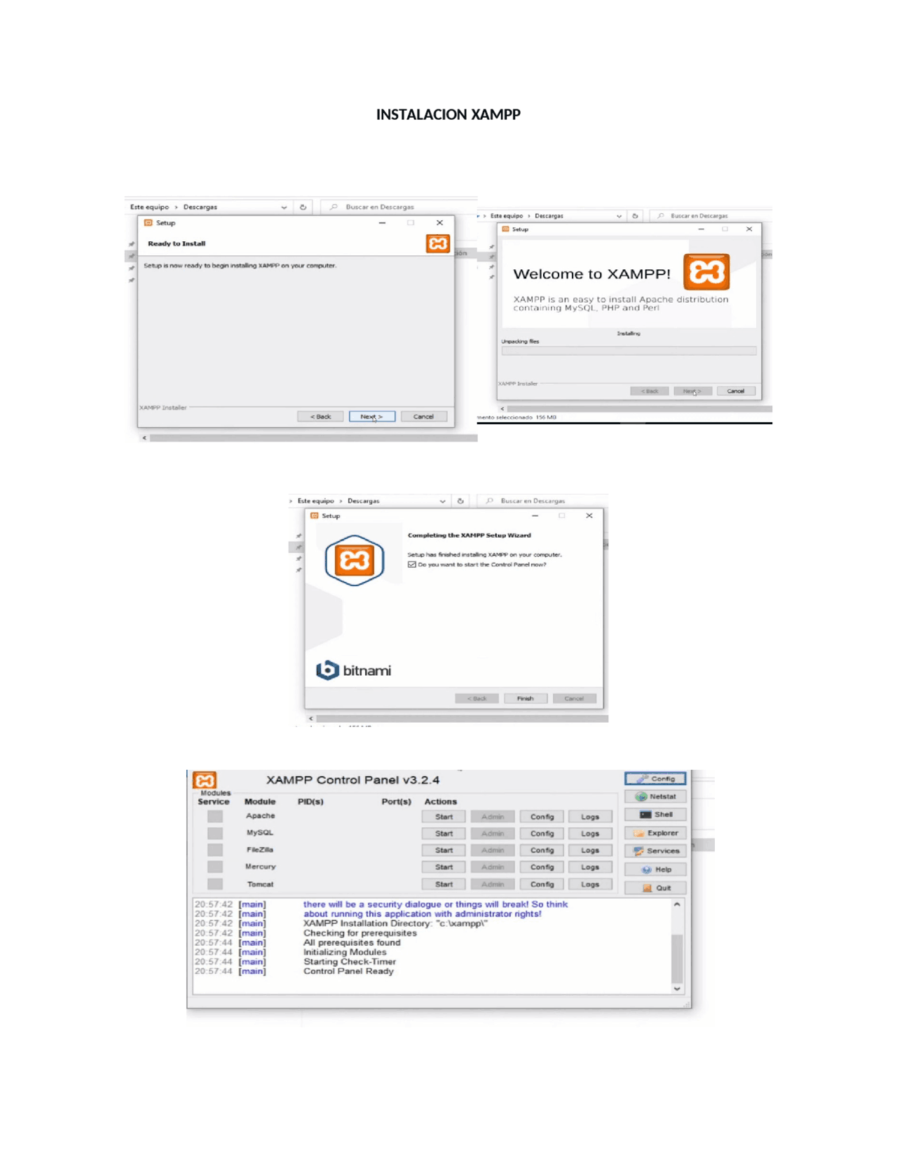 Instalación de XAMPP Y NETBEANS - Docsity