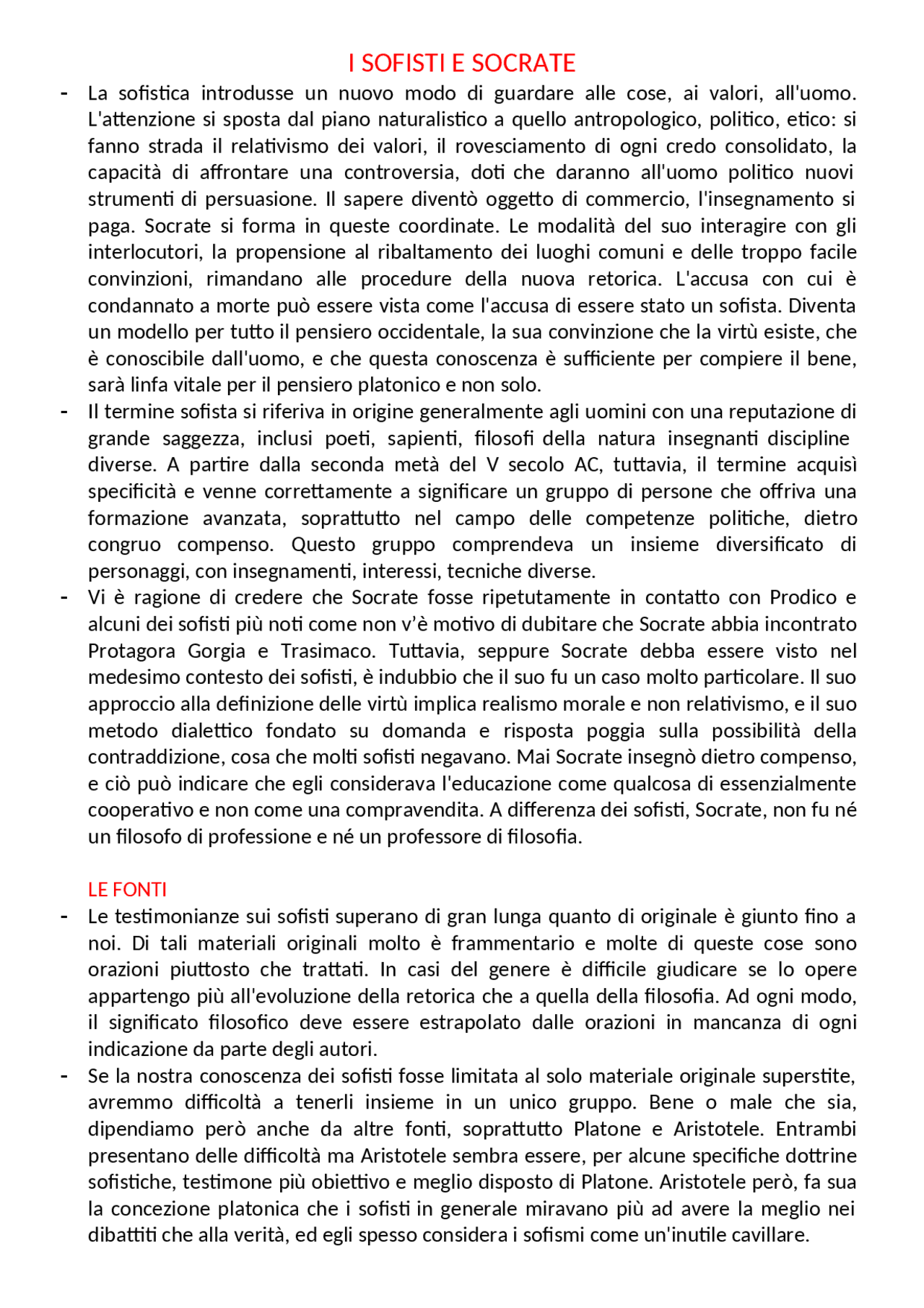 Sofisti E Socrate Unibg Docsity